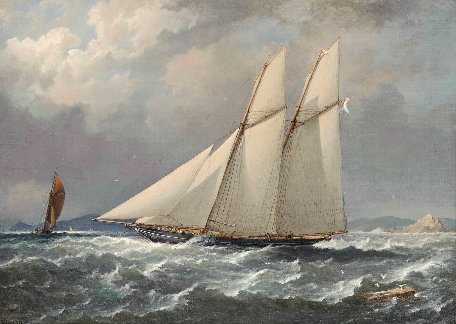 Captain Richard Brydges Beechey (1808-1895), Lord Colville's schooner ...