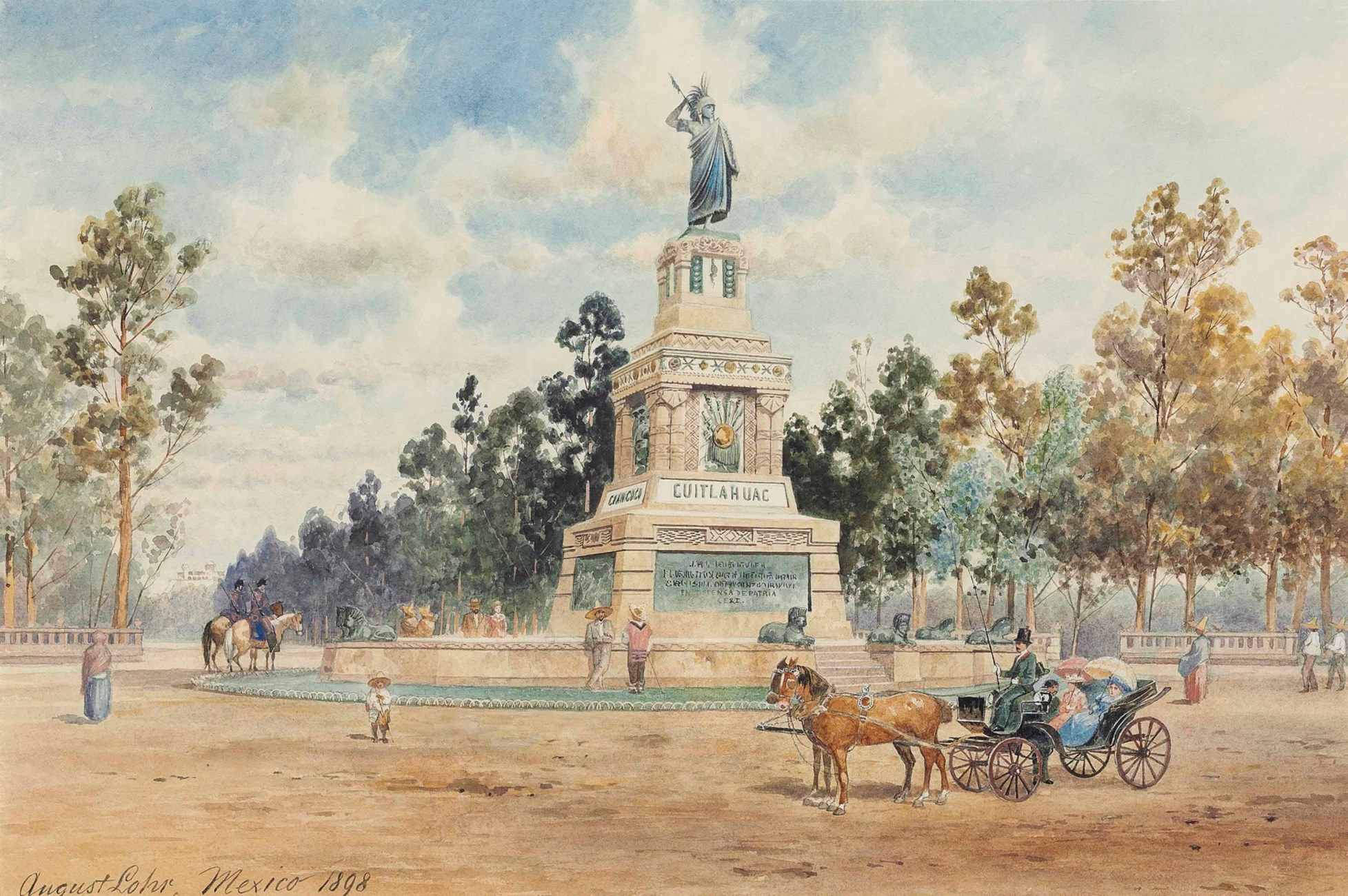 August Lohr (1843-1919), Monument to Cuauhtémoc, Mexico City | Christie's