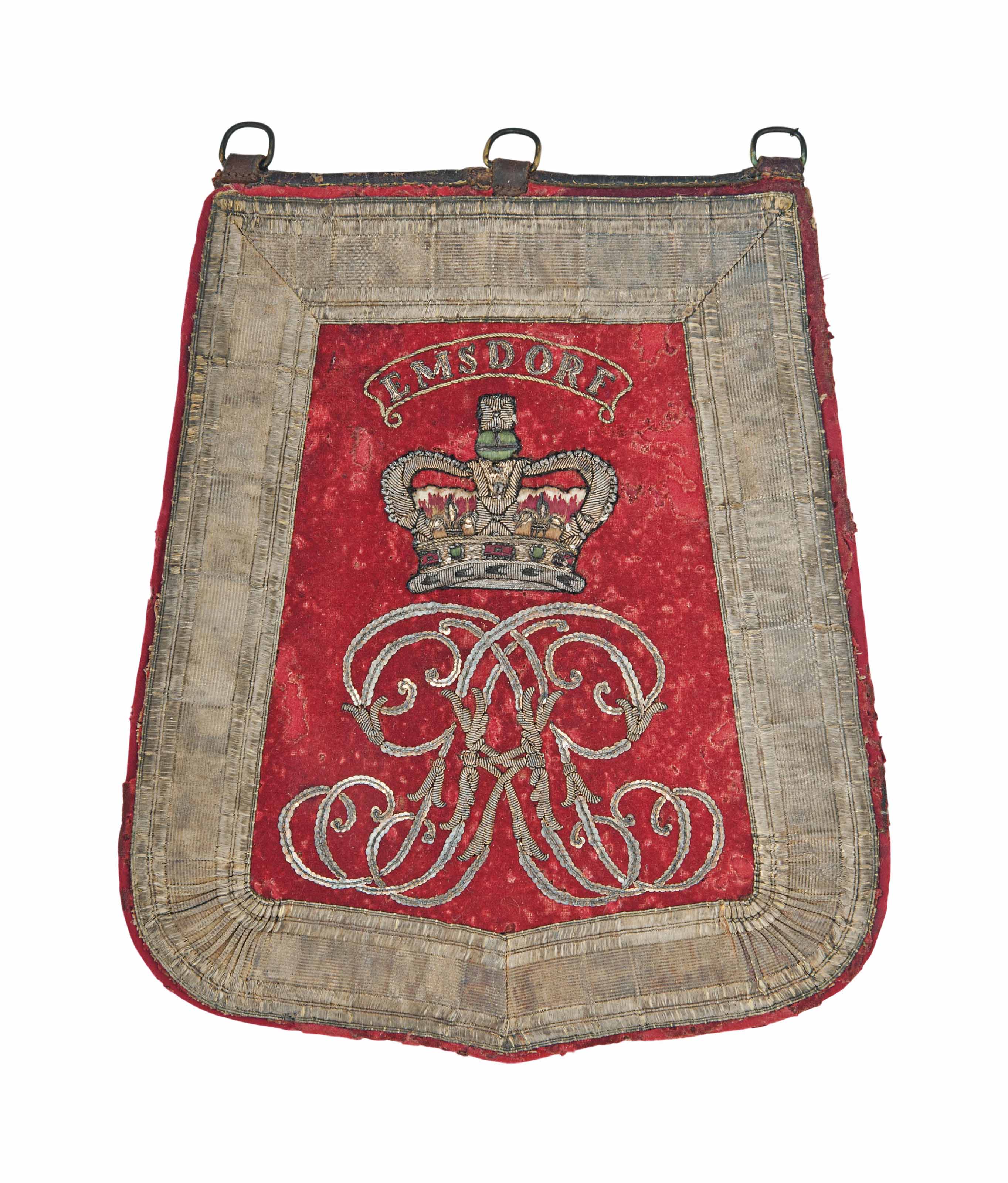 A VERY RARE SABRETACHE OF AN OFFICER OF THE 15TH (THE KINGS ...