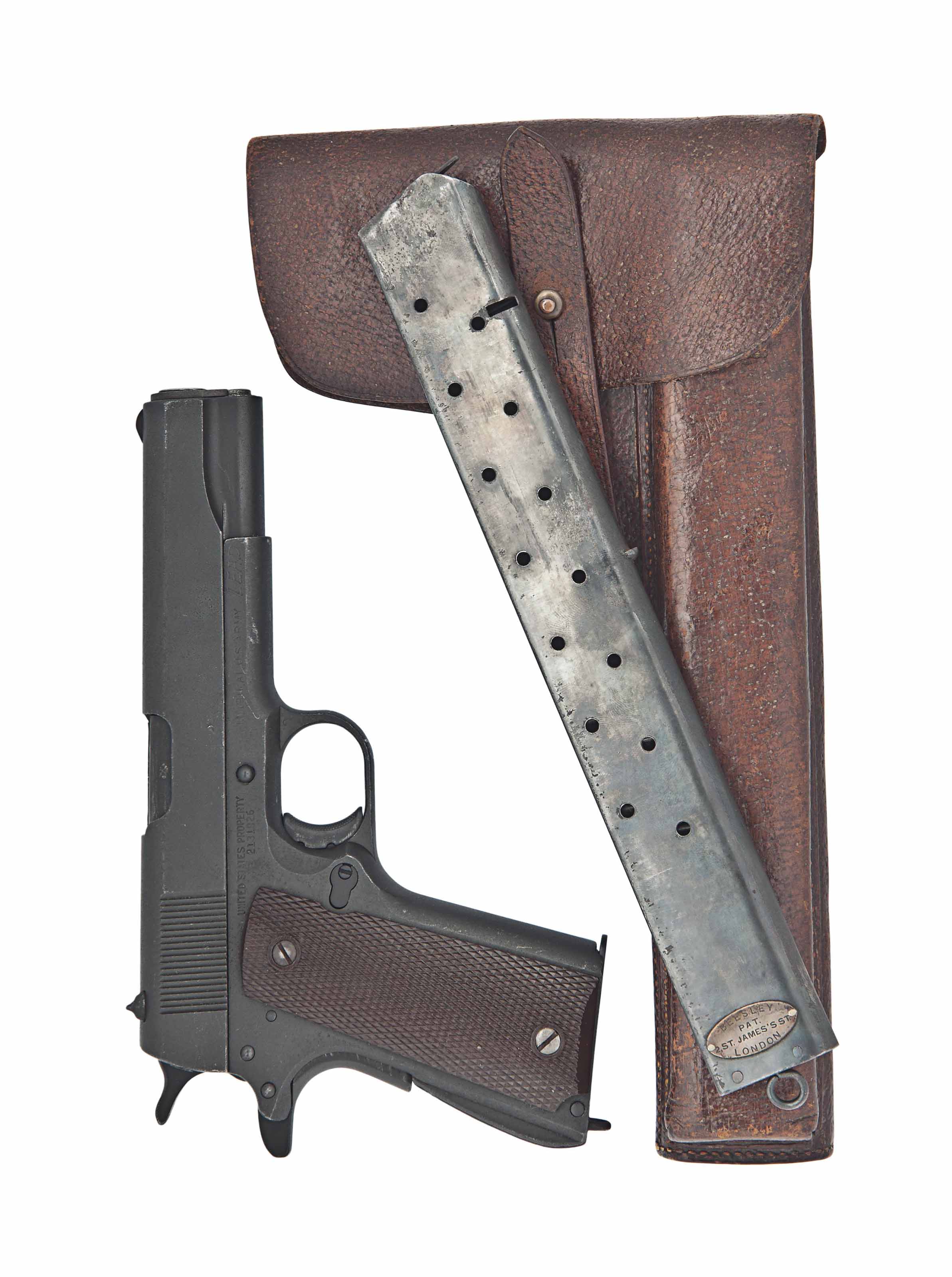A VERY SCARCE BEESLEY PATENT 45 (ACP) 20-ROUND MAGAZINE FOR ...