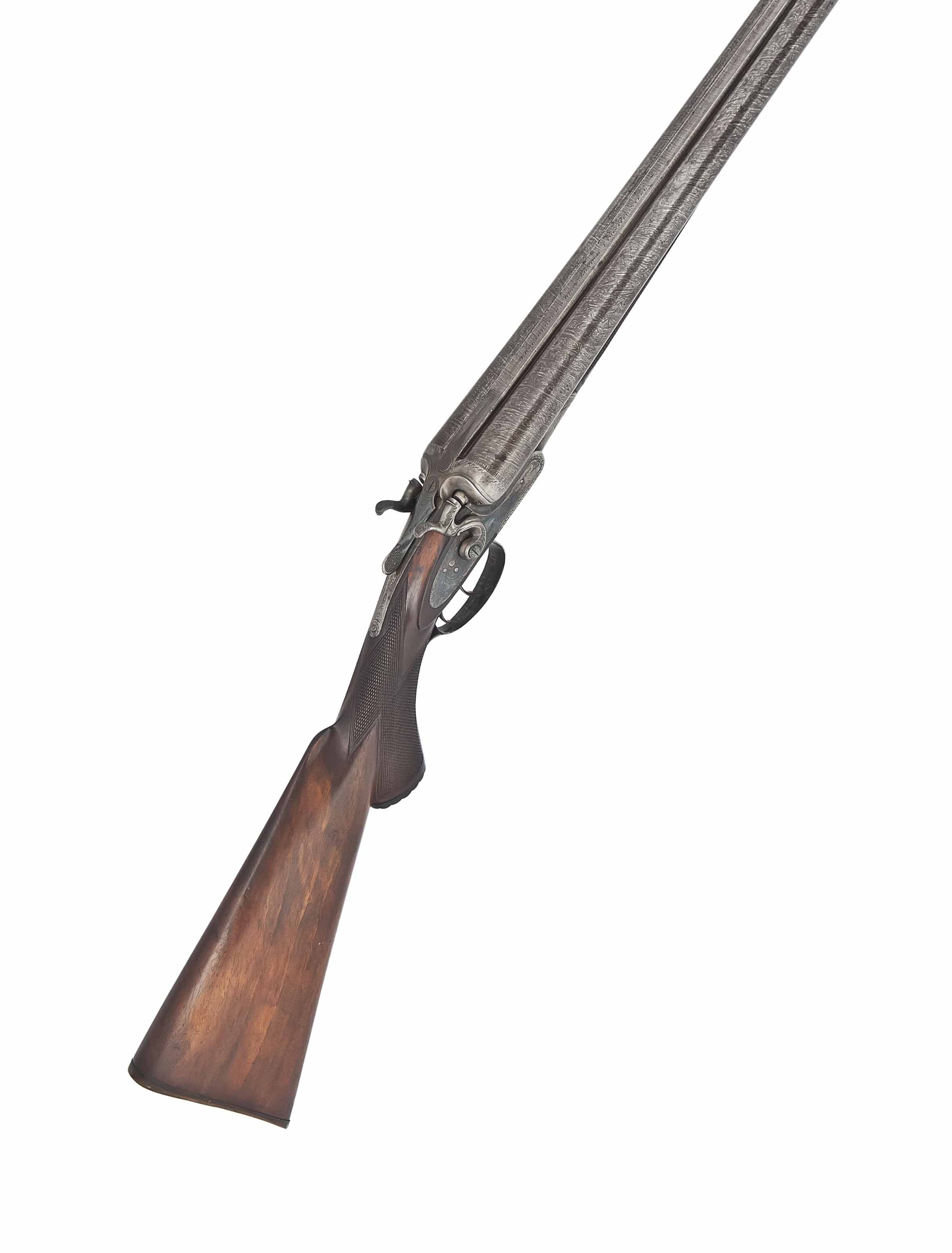 A 10-BORE (2 5/8 IN.) DOUBLE-BARRELLED TOPLEVER HAMMERGUN