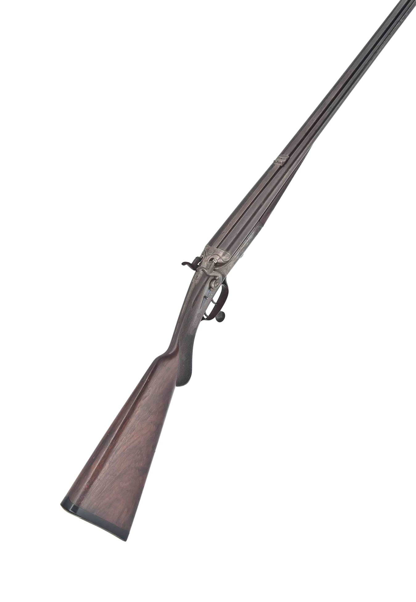 A .303 DOUBLE-BARRELLED 'NON-FOWLING SMOOTH OVAL BORE RIFLING' ROTARY ...