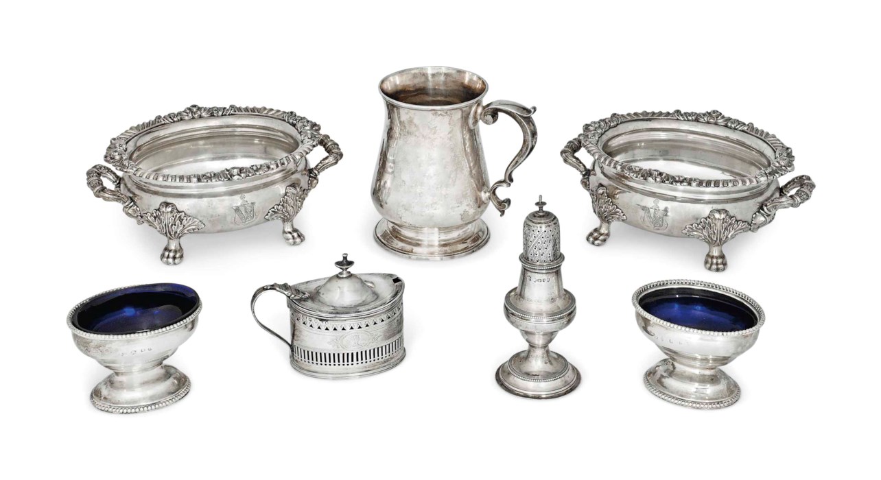 A GEORGE III SILVER MUG, MARK OF SAMUEL WHITFORD (I) OR SAMUEL WHITE ...