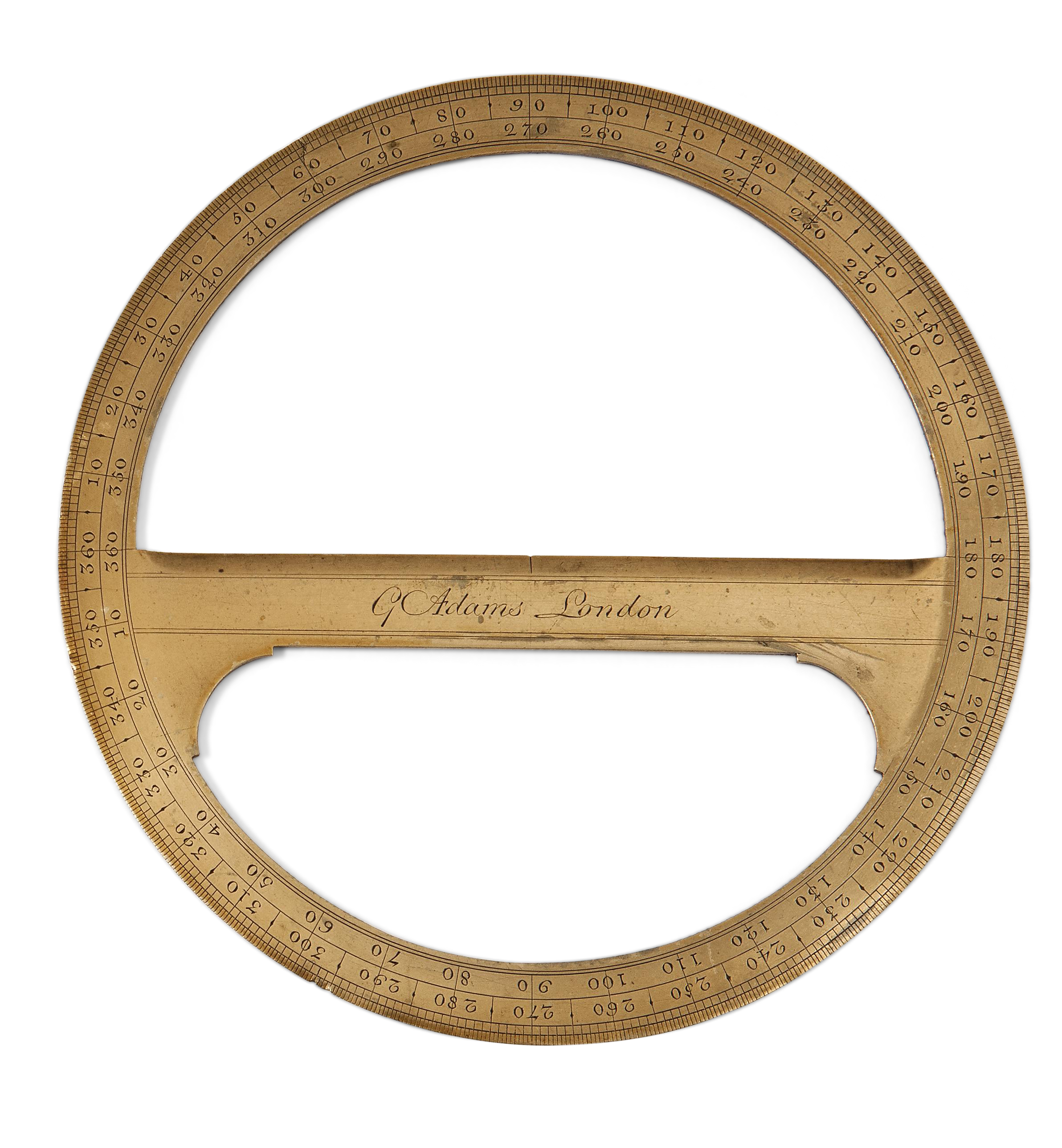 A BRASS PROTRACTOR GEORGE ADAMS, LATE 18TH CENTURY, | Christie’s