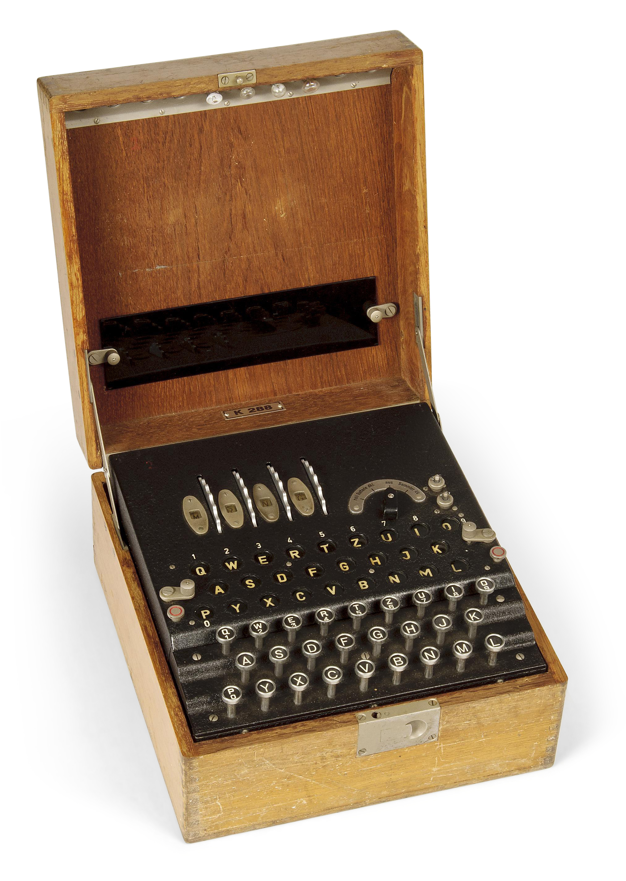 A RARE K-MODEL ENIGMA CIPHER MACHINE HEIMSOETH & RINKE, CIRCA 1936 ...
