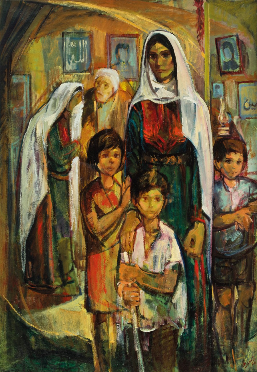 Ismail Shammout (Palestinian, 1931-2006) , Nahnou bi Kheyr, Taminouna ...
