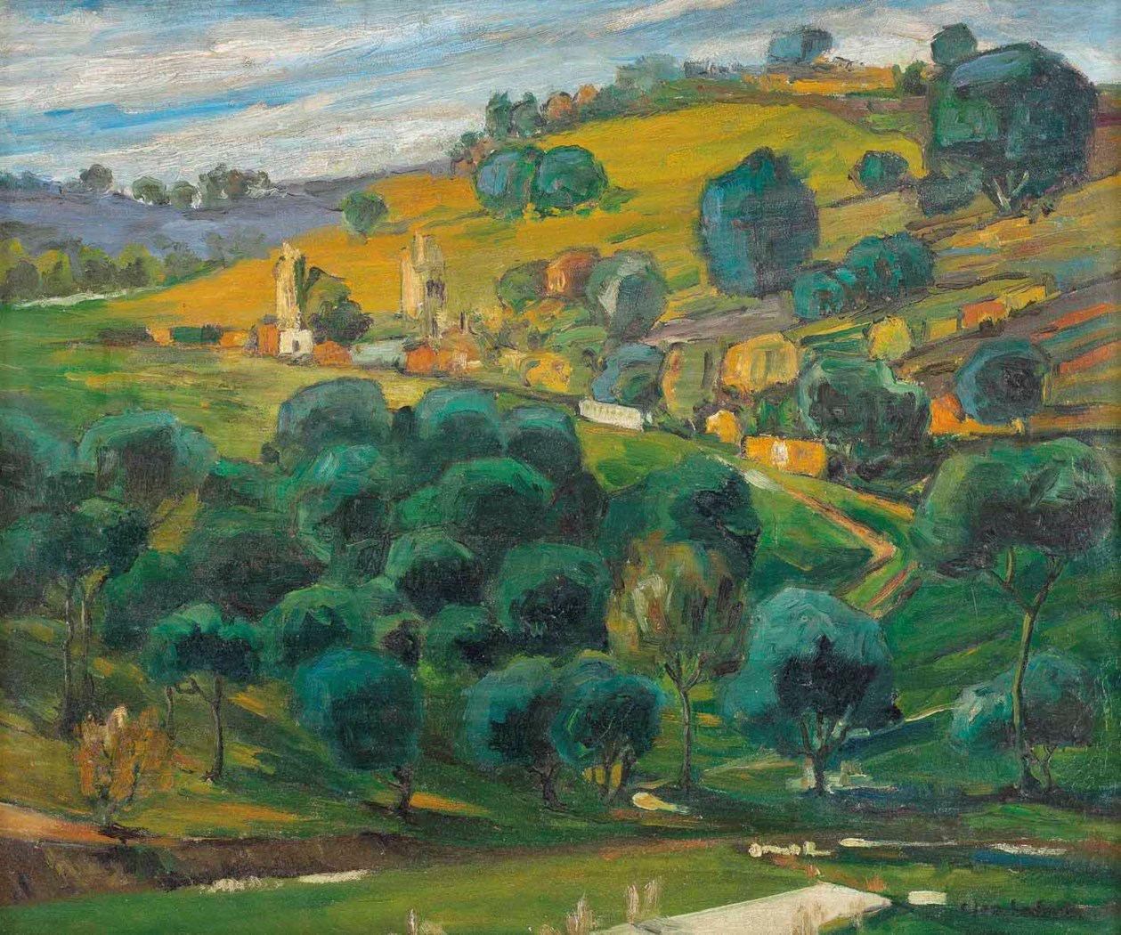 Cléa Badaro (Egyptian, 1913-1968) , Untitled (Paysage) | Christie's