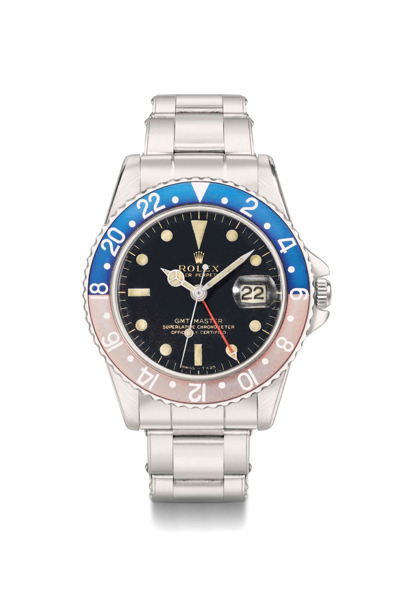 Rolex. A stainless steel automatic dual time wristwatch with sweep ...