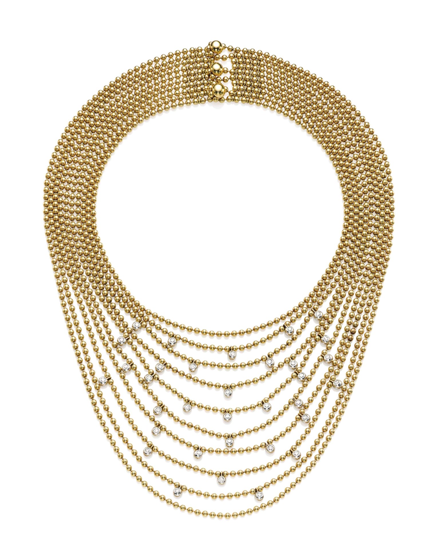 A GOLD AND DIAMOND 'DRAPERIE' NECKLACE, BY CARTIER | Christie's