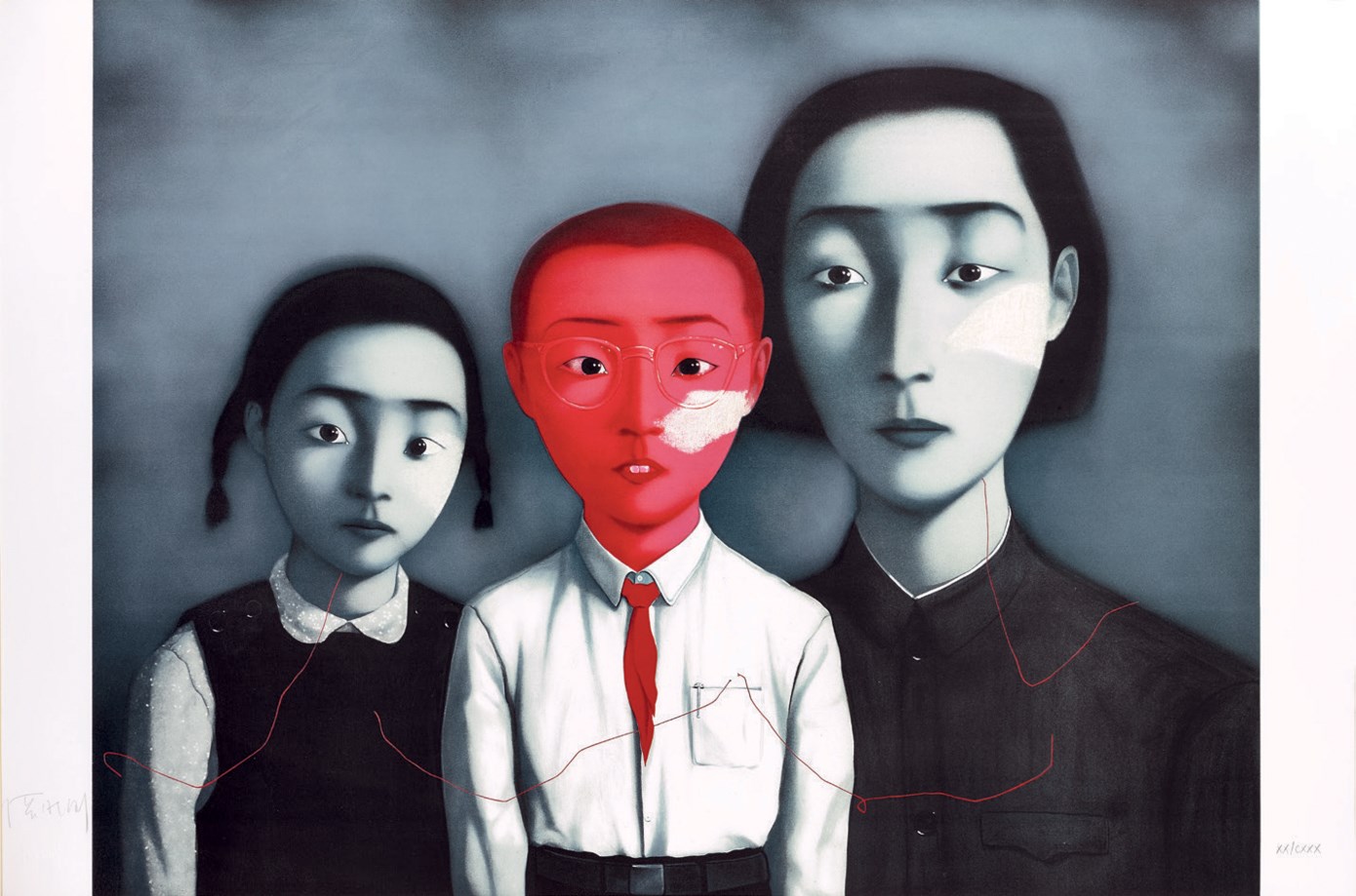 ZHANG XIAOGANG (b. 1958)(Chinese, B. 1958), Bloodline Series - No. 14 ...