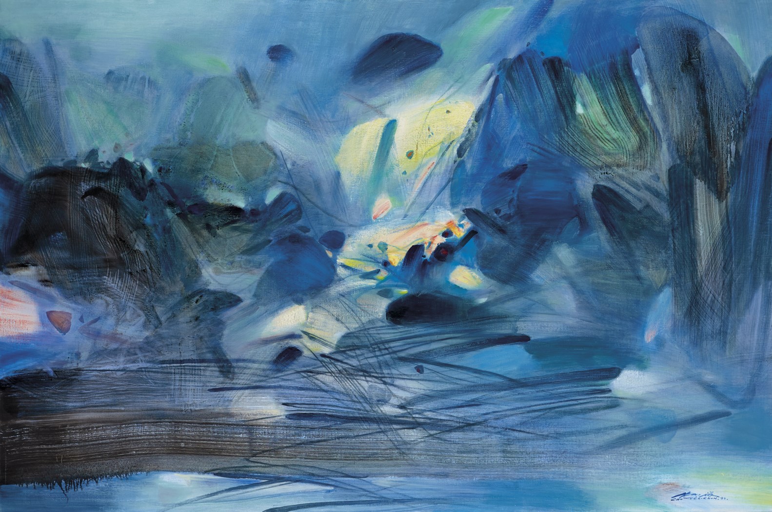 CHU TEH-CHUN (1920-2014) , Mirage èa l'aube (Mirage at Dawn) | Christie's