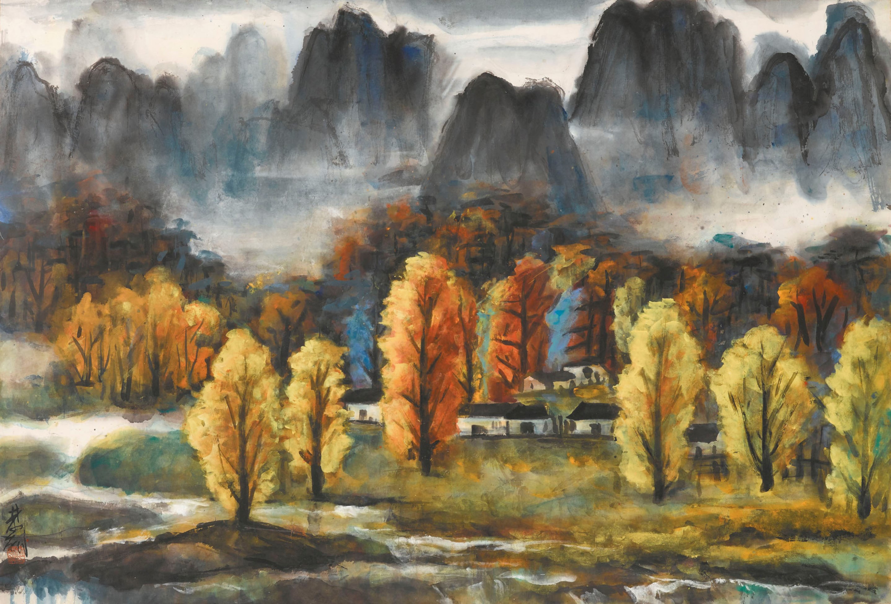LIN FENGMIAN (1900-1991) , Autumn Forest | Christie's
