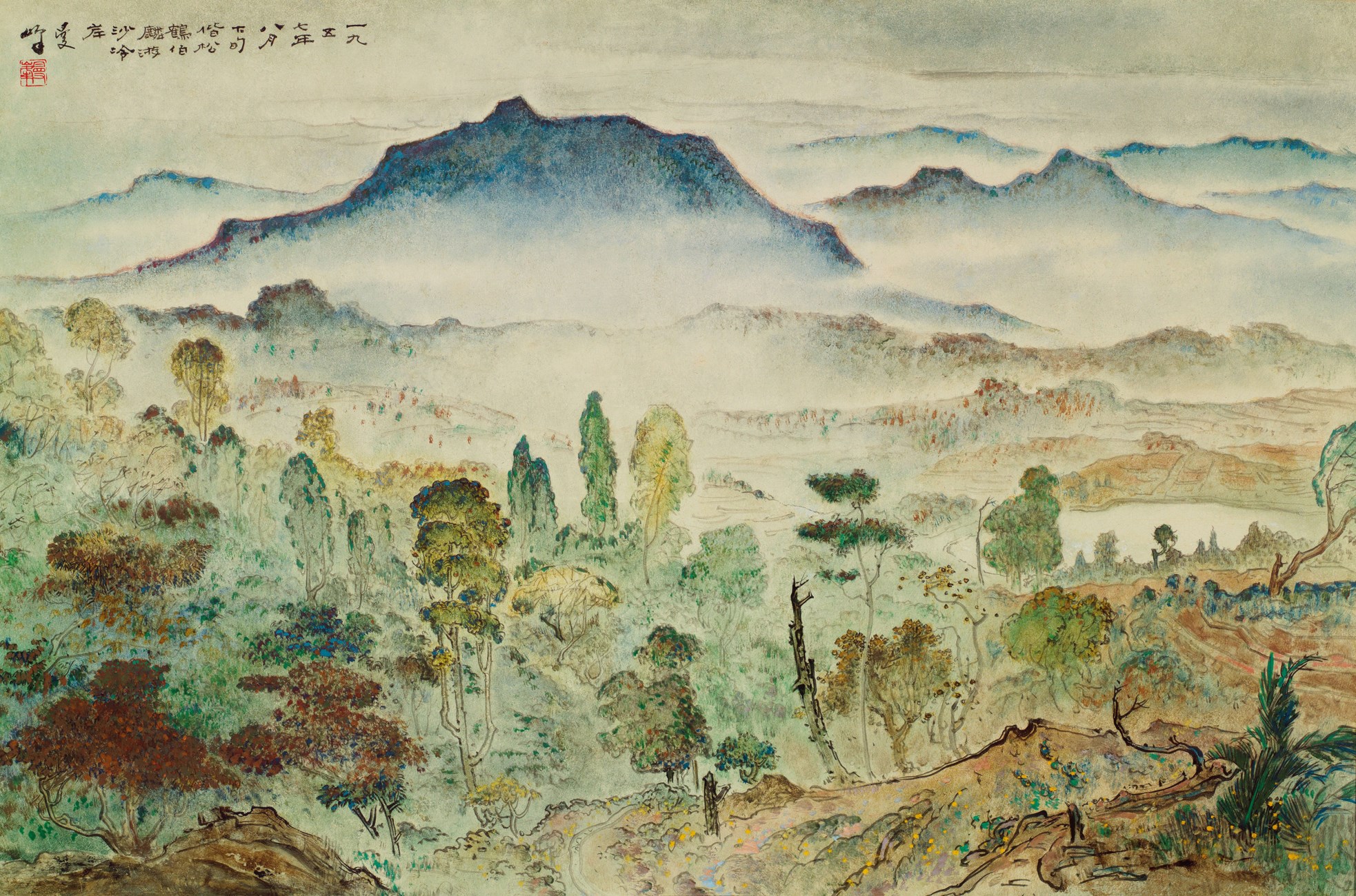 LEE MAN FONG (INDONESIAN, 1913-1988), A Distant View (Sarangan ...