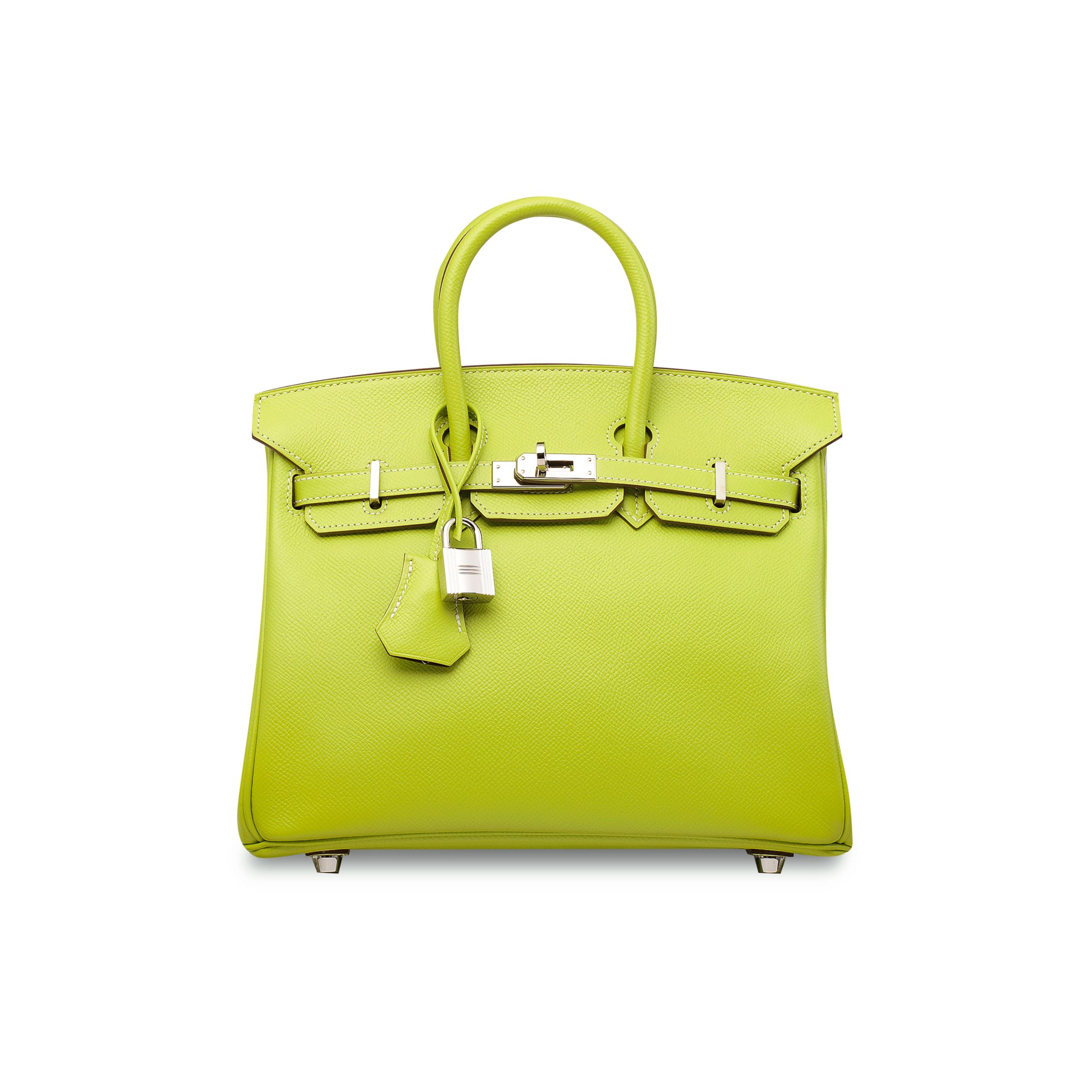 A CANDY COLLECTION KIWI & LICHEN EPSOM LEATHER BI-COLOR BIRKIN 25 WITH ...