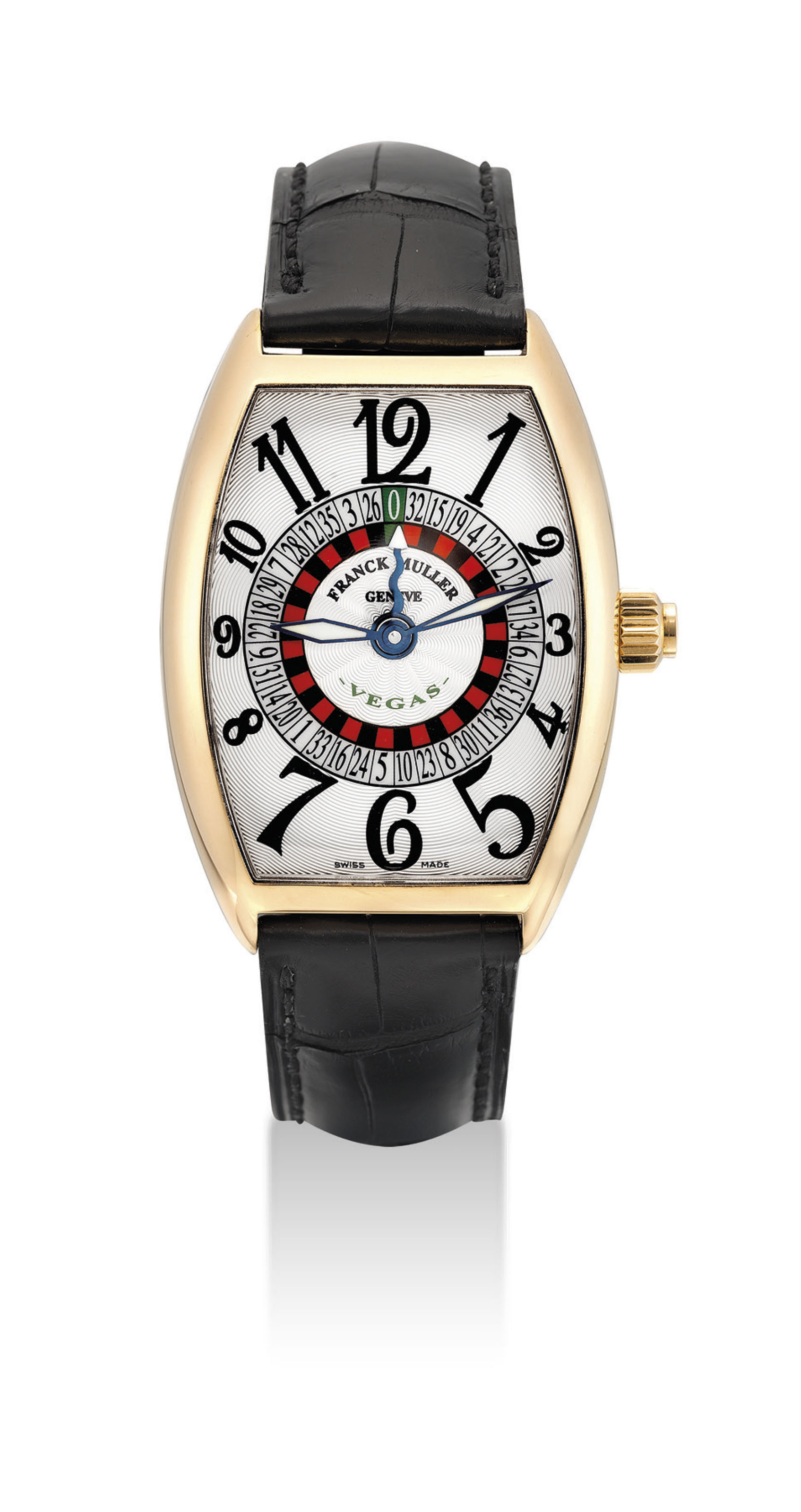 FRANCK MULLER. AN 18K PINK GOLD TONNEAU-SHAPED AUTOMATIC WRISTWATCH ...