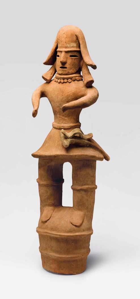 A Haniwa earthenware figure of a warrior, LATE KOFUN PERIOD (6TH - 7TH ...