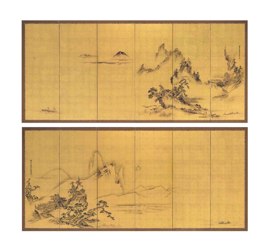 Kano Tan'yu (1602-1674), Chinese landscape | Christie's