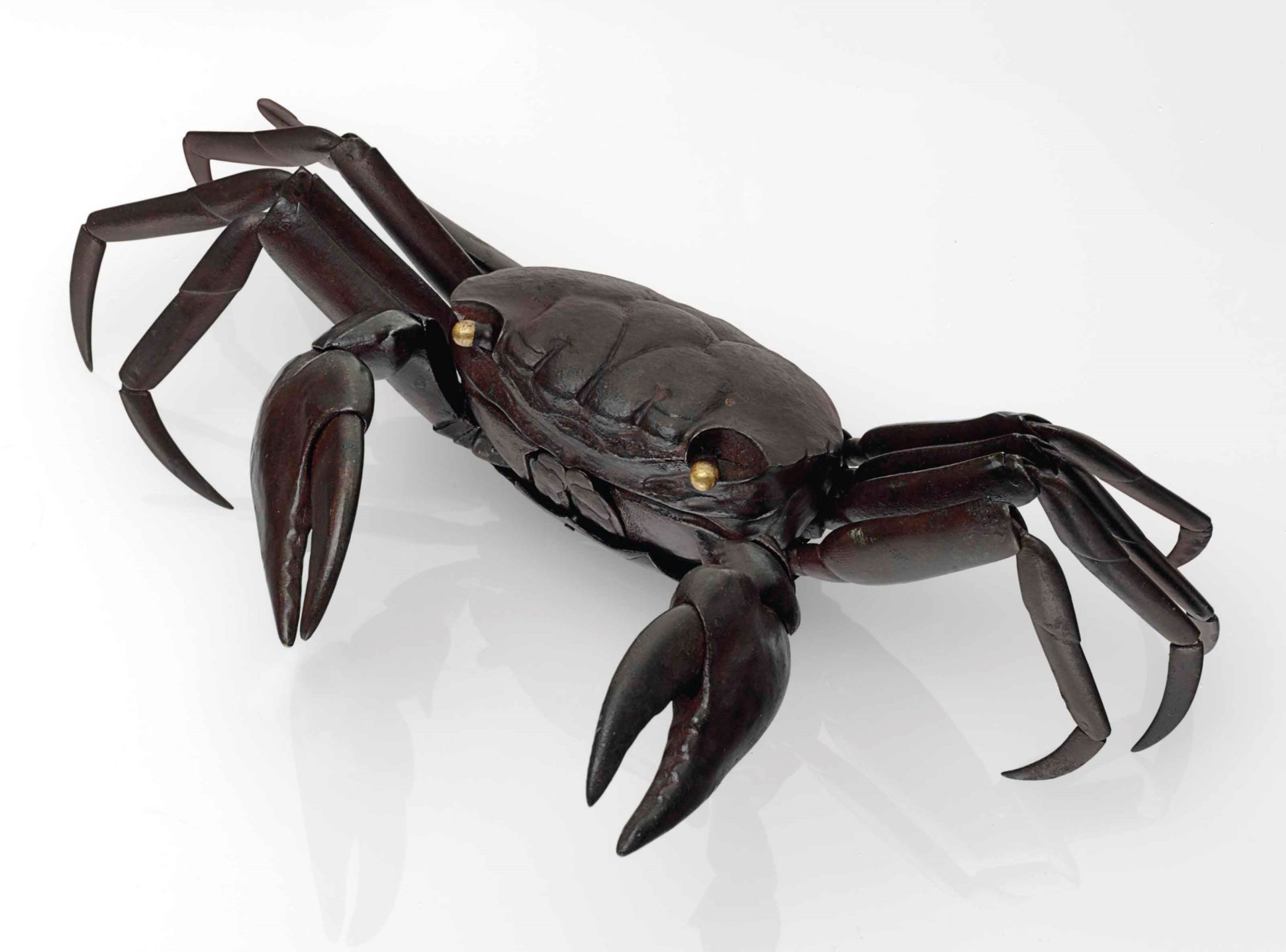 An iron articulated model of a crab, EDO PERIOD (18-19TH CENTURY ...