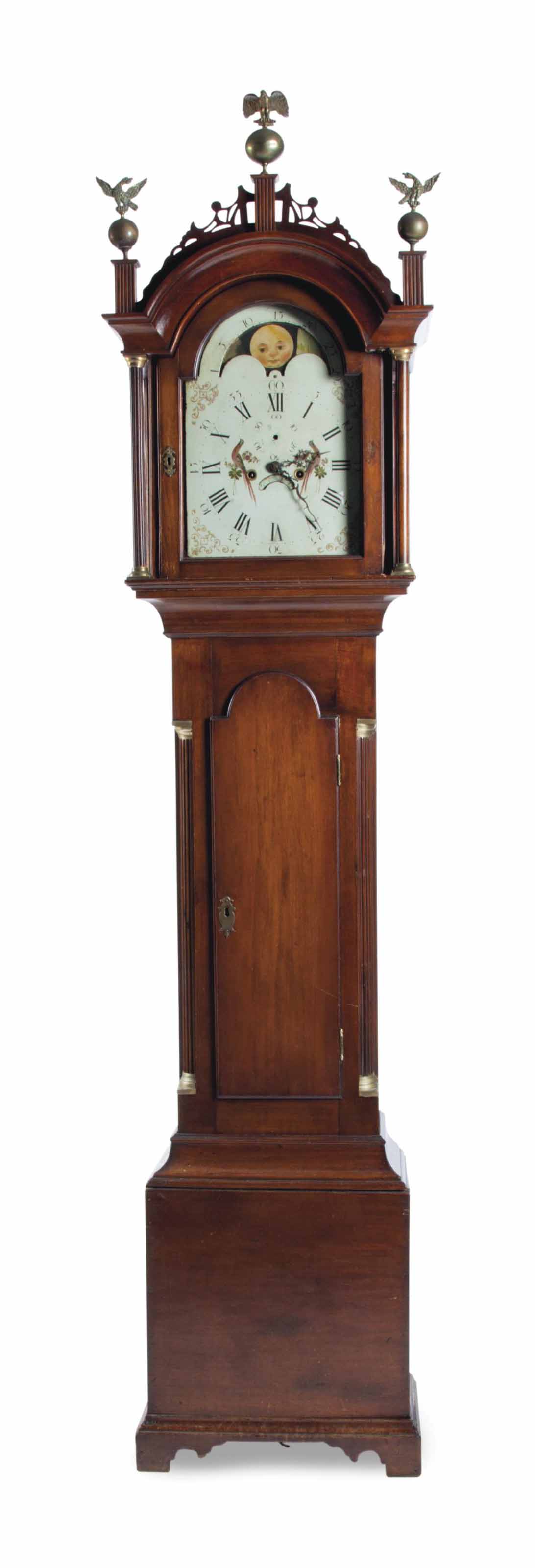 AN AMERICAN FEDERAL MAHOGANY TALL CASE CLOCK,