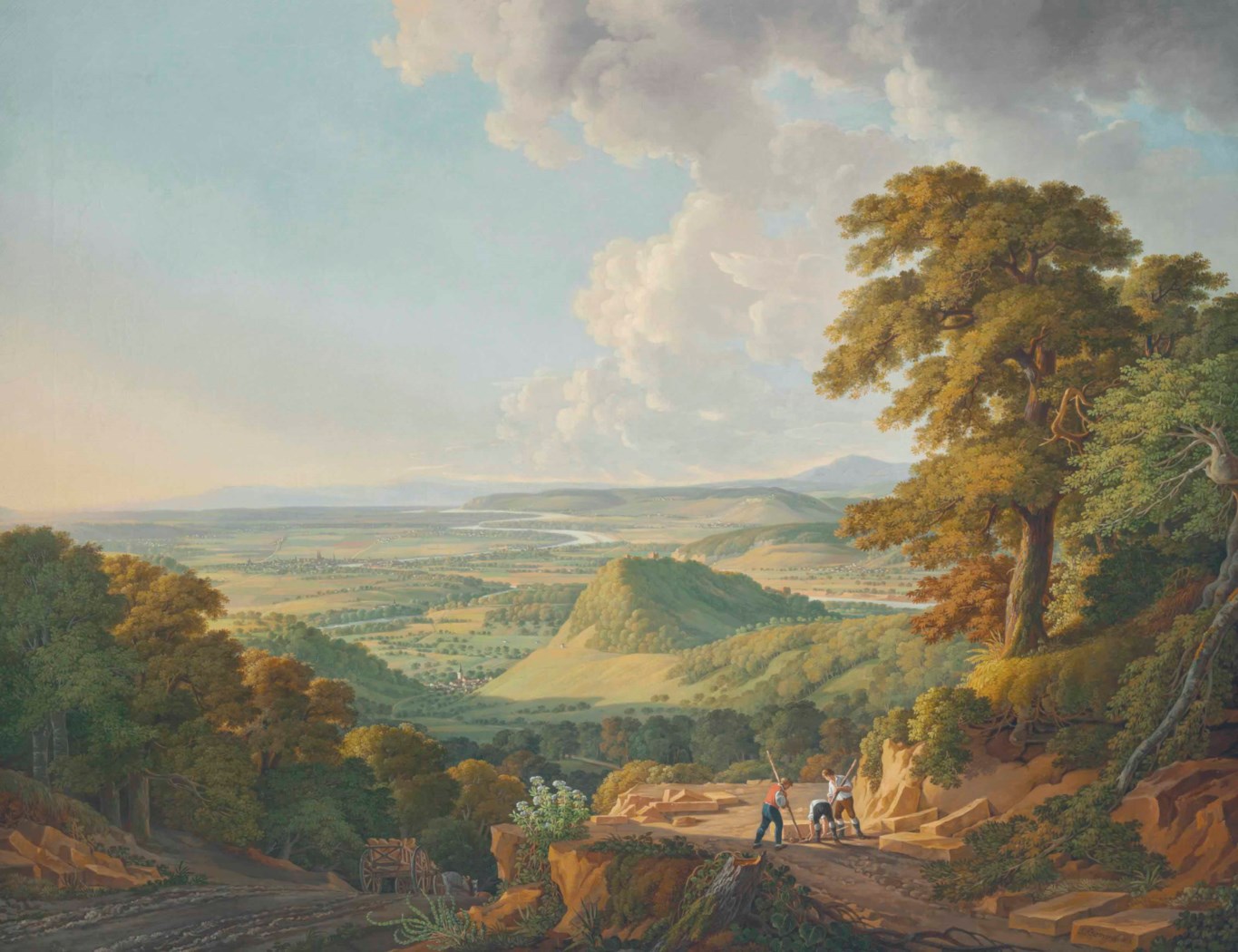 Peter Birmann (Swiss, 1758-1844), View of Basel and the Rhine Valley ...