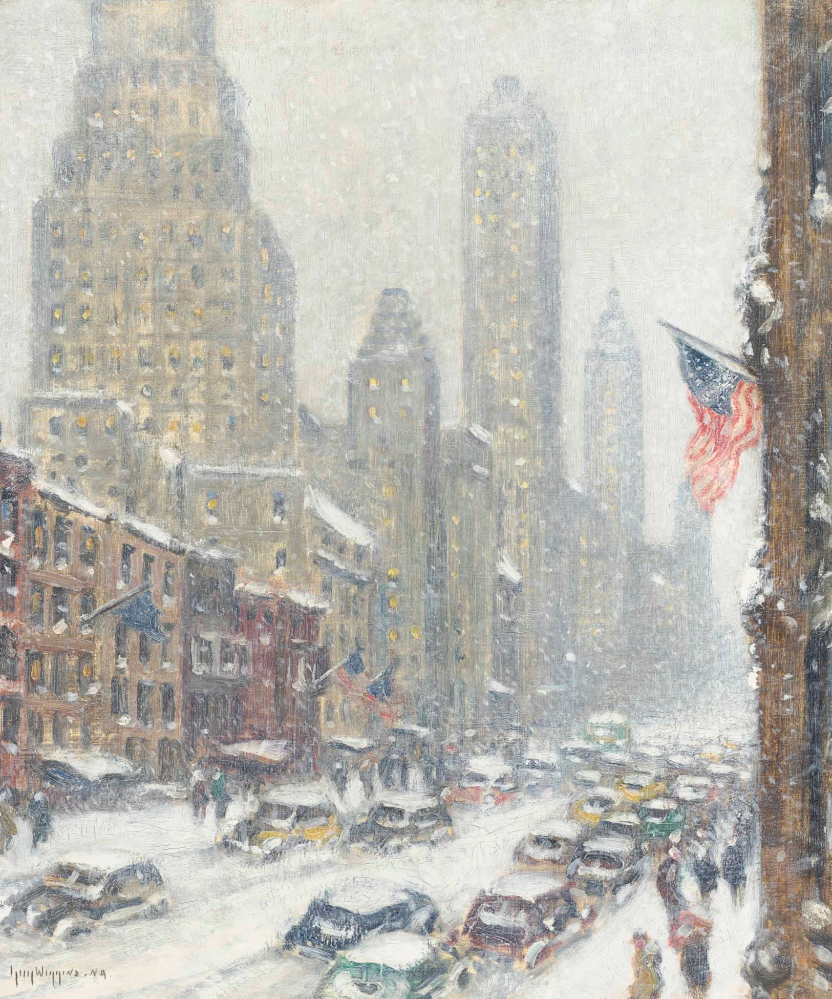 Guy Carleton Wiggins (1883-1962), Winter--Fifty-Seventh Street Towers ...