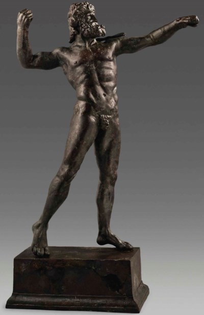 A GREEK BRONZE ZEUS KERAUNIOS , HELLENISTIC PERIOD, CIRCA 150-50 B.C ...