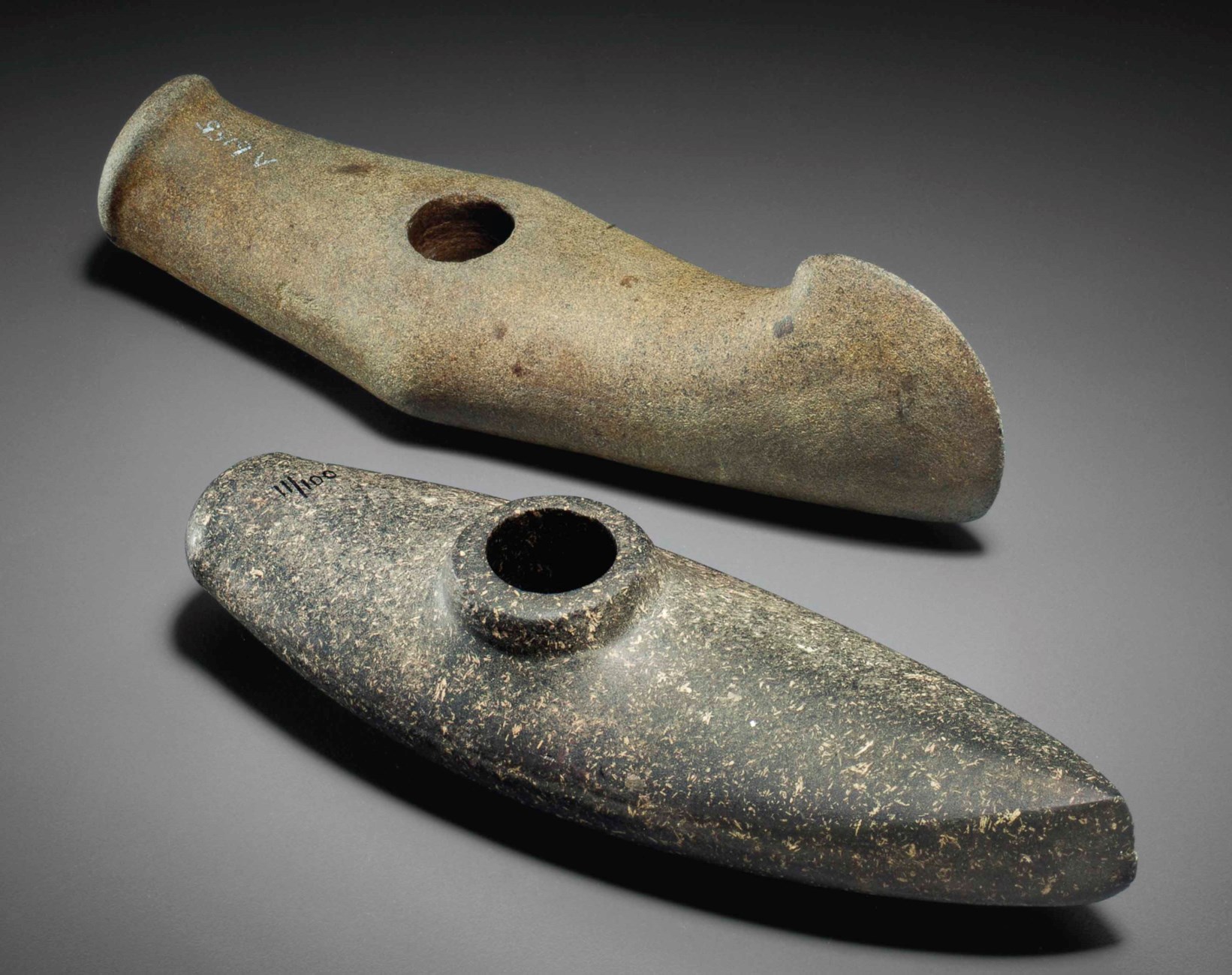 TWO NORDIC STONE BATTLE AXES, NEOLITHIC PERIOD, CIRCA 2000-1700 B.C ...