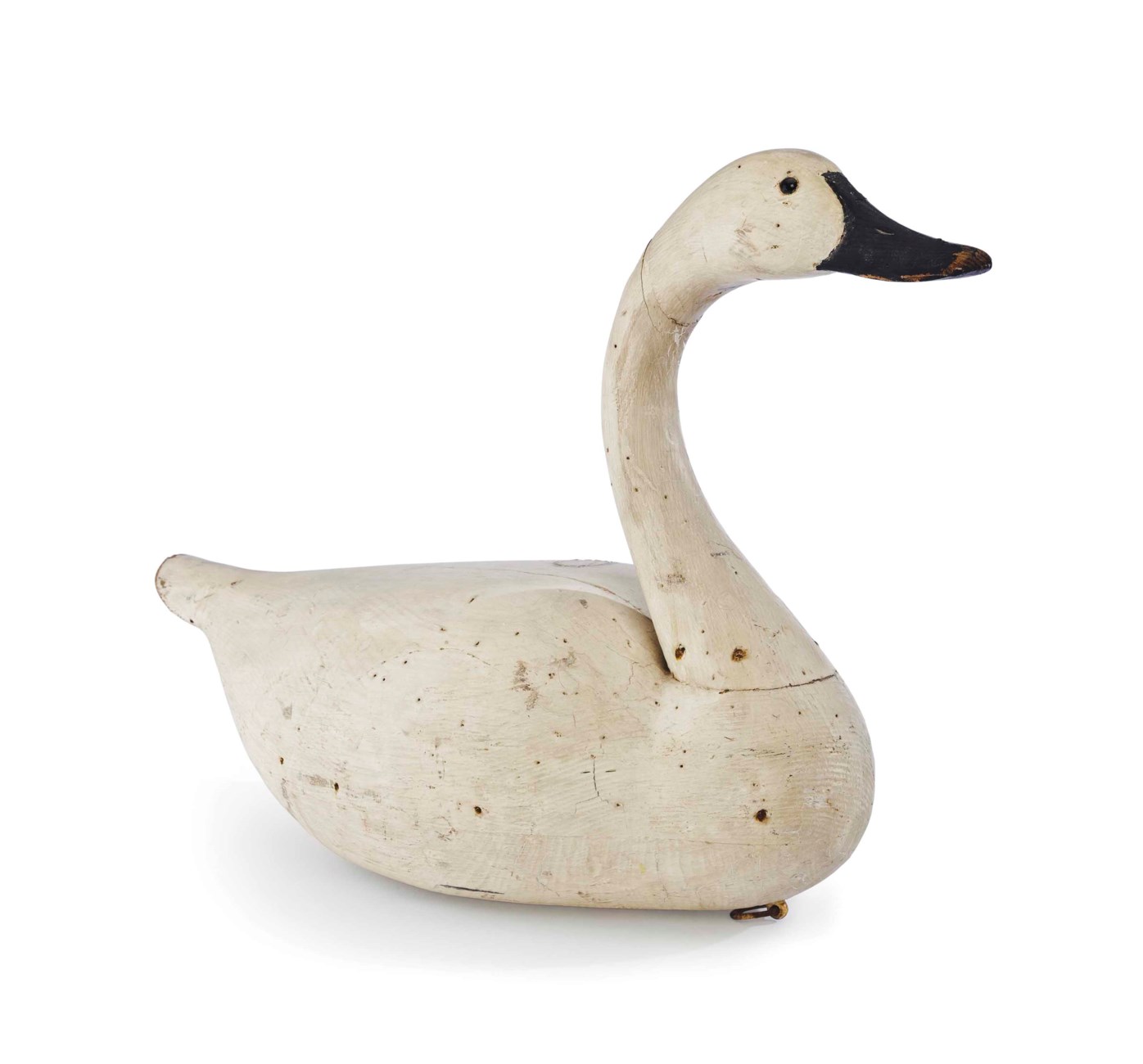 A PAINTED AND CARVED SWAN DECOY, 20TH CENTURY | Christie's