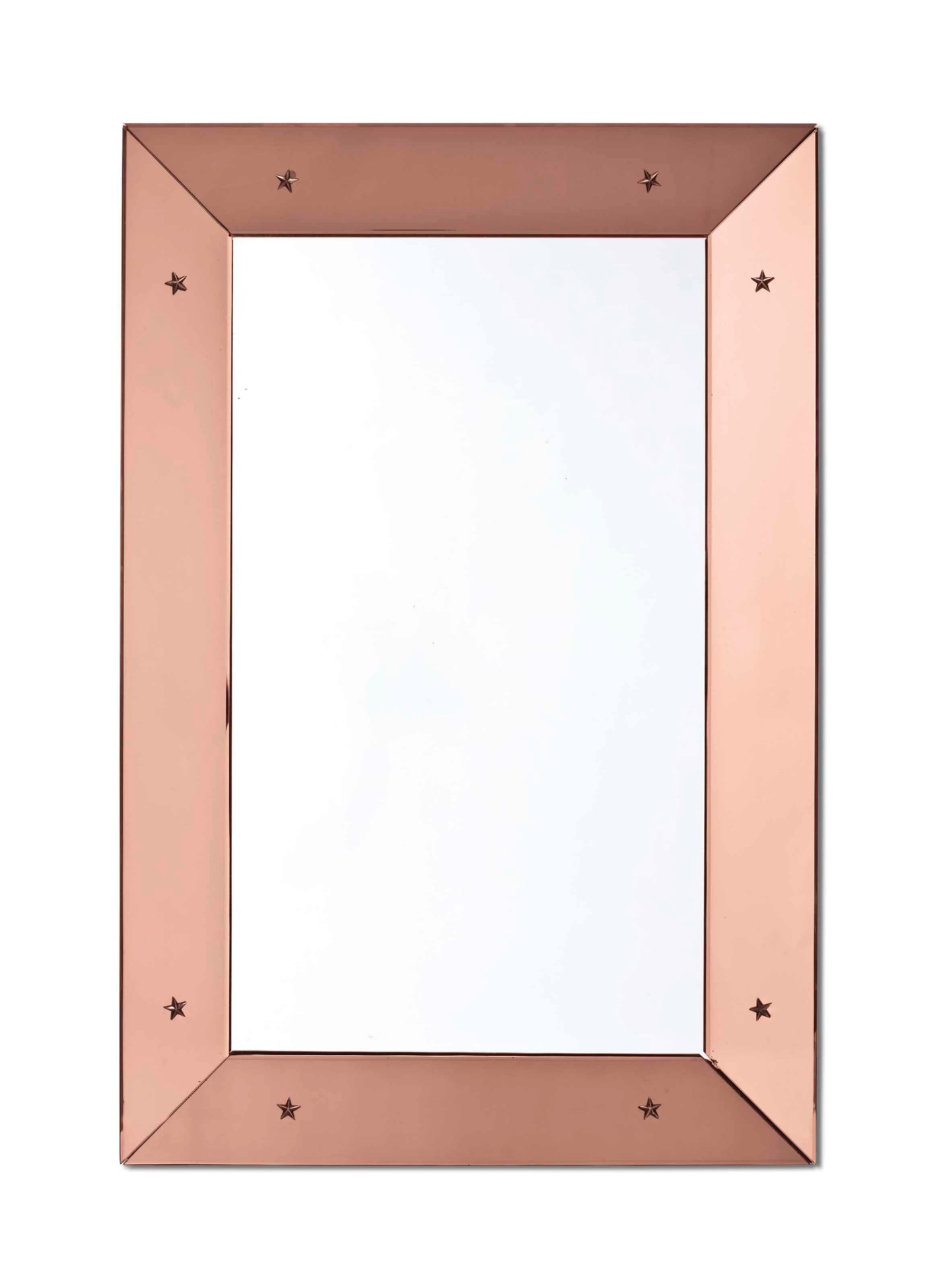 A FRENCH BRASS-MOUNTED AMBER-COLORED GLASS MIRROR, 20TH CENTURY ...