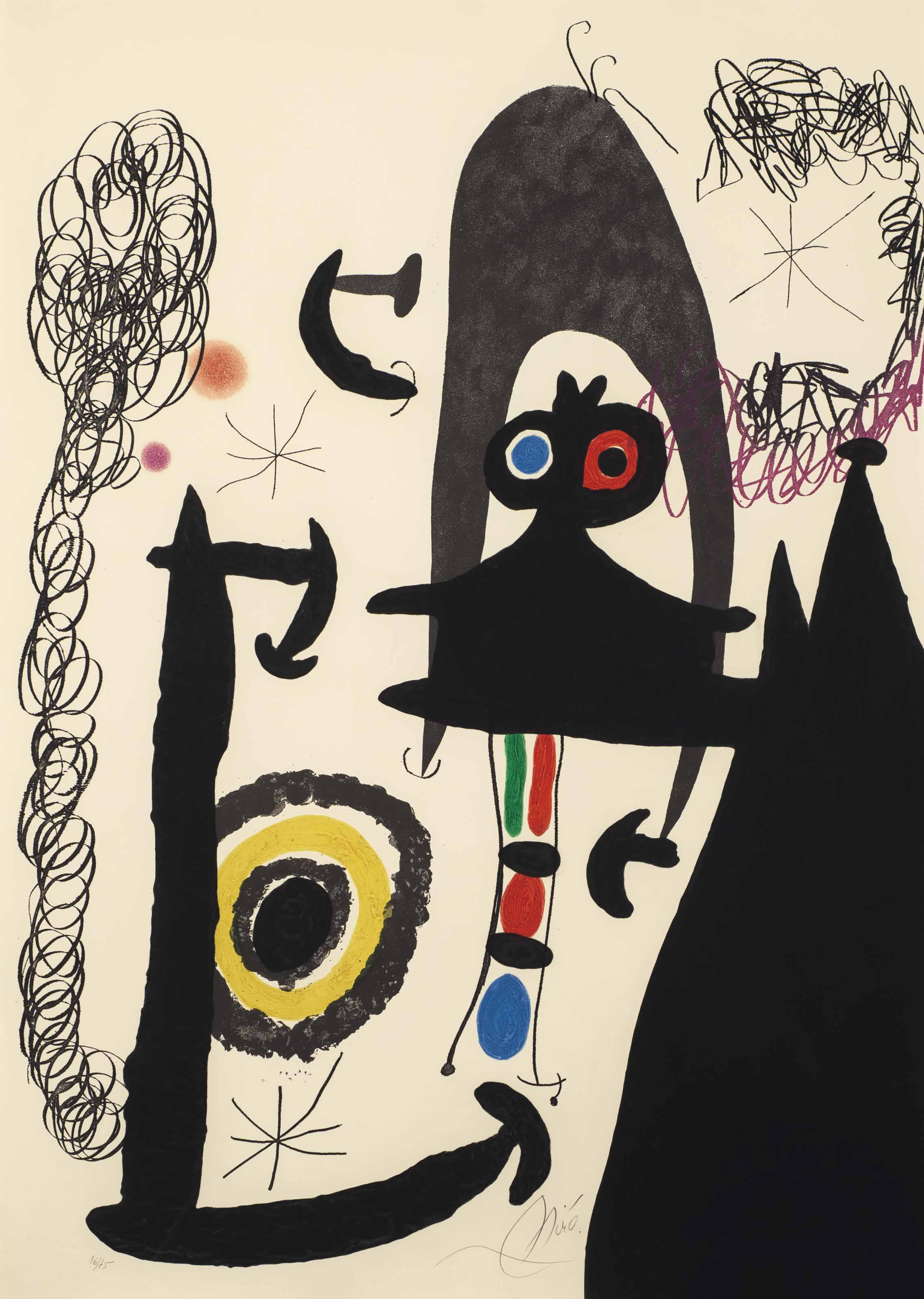 JOAN MIRO (1893-1983), Série noire et rouge: one plate | Christie's