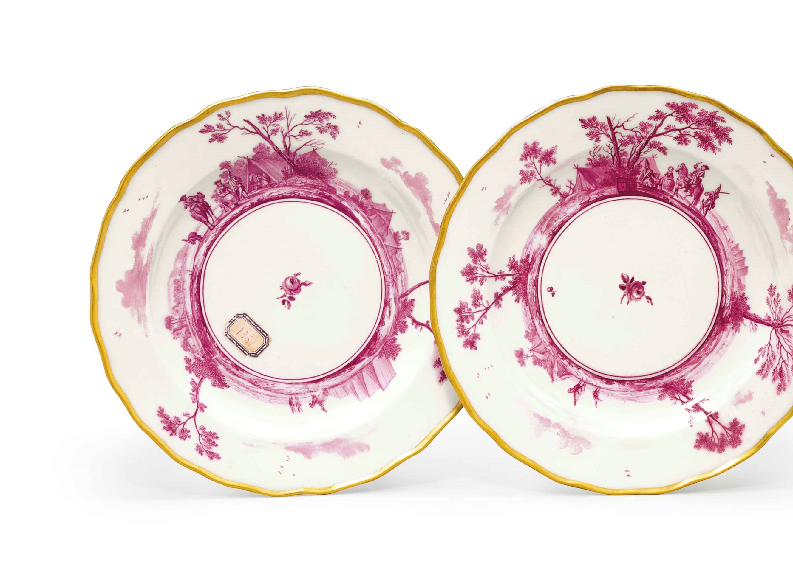 TWO CHELSEA PORCELAIN DISHES, CIRCA 1765, GOLD ANCHOR MARKS | Christie's