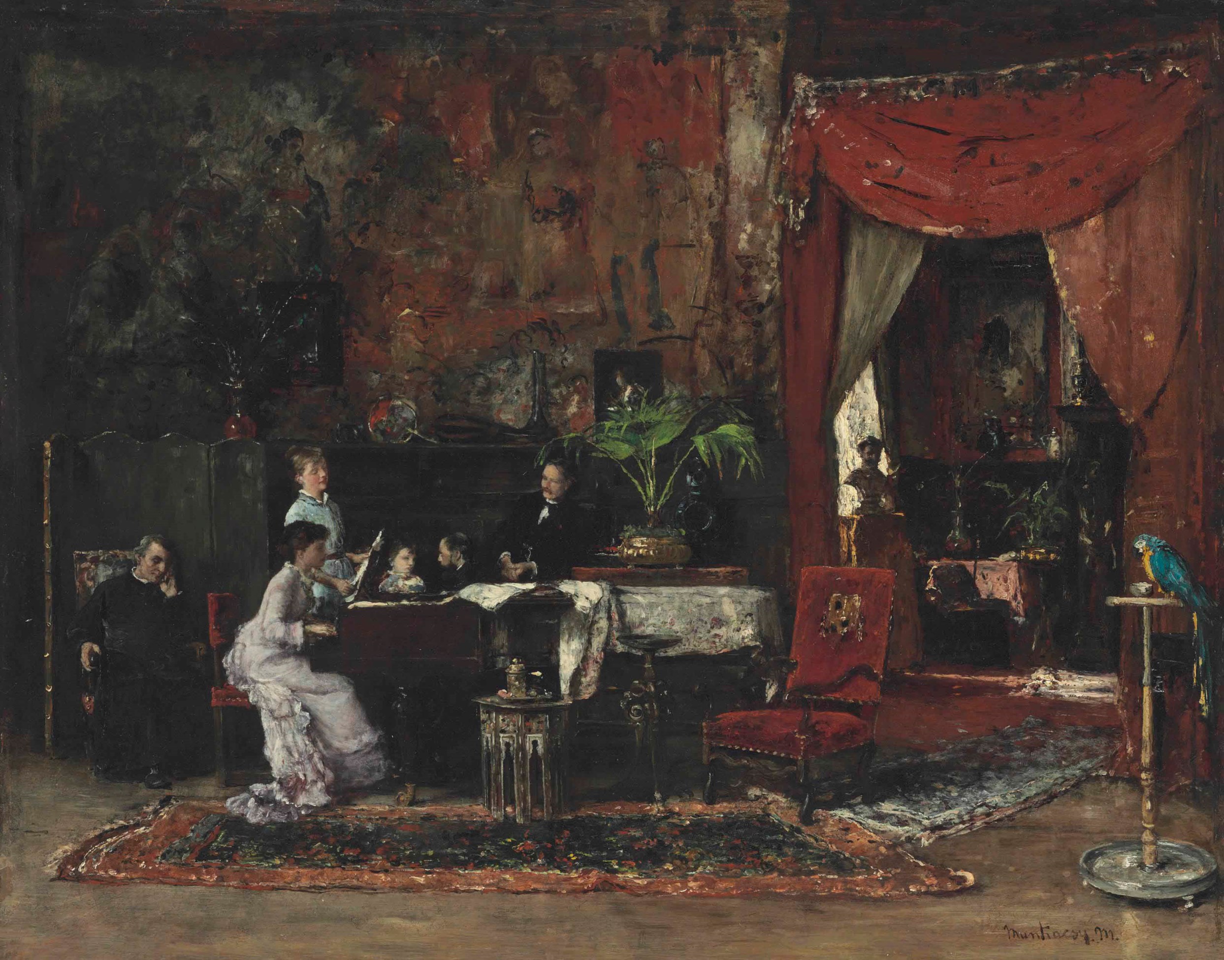 Mihály Munkácsy (Hungarian, 1844-1909), Intérieur d’un salon | Christie's