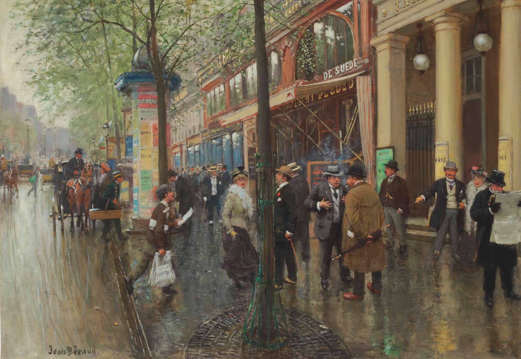 Jean Béraud (French, 1849-1936), Les grands boulevards. Le Théâtre des ...
