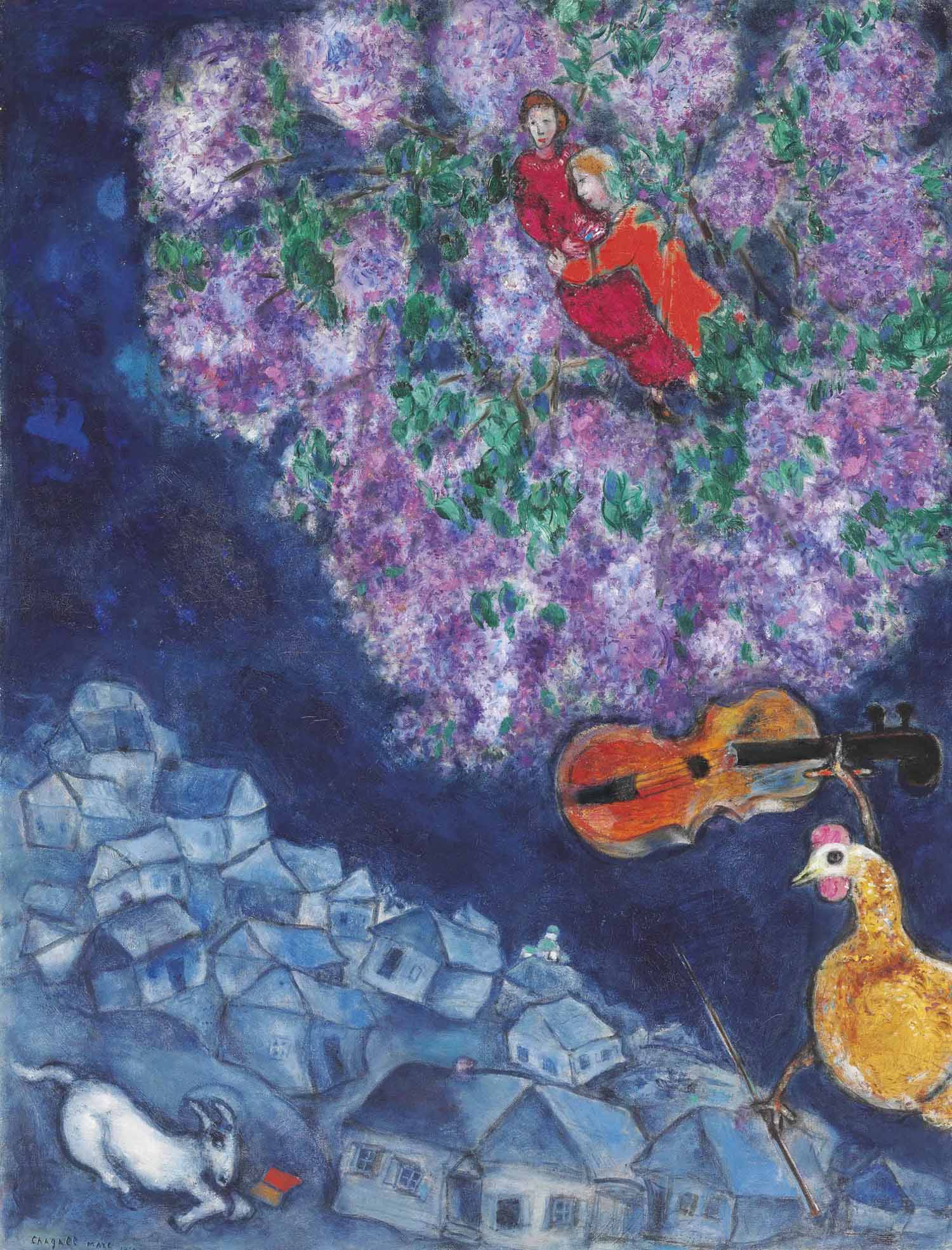 Marc Chagall (1887-1985) , L'air bleu | Christie's