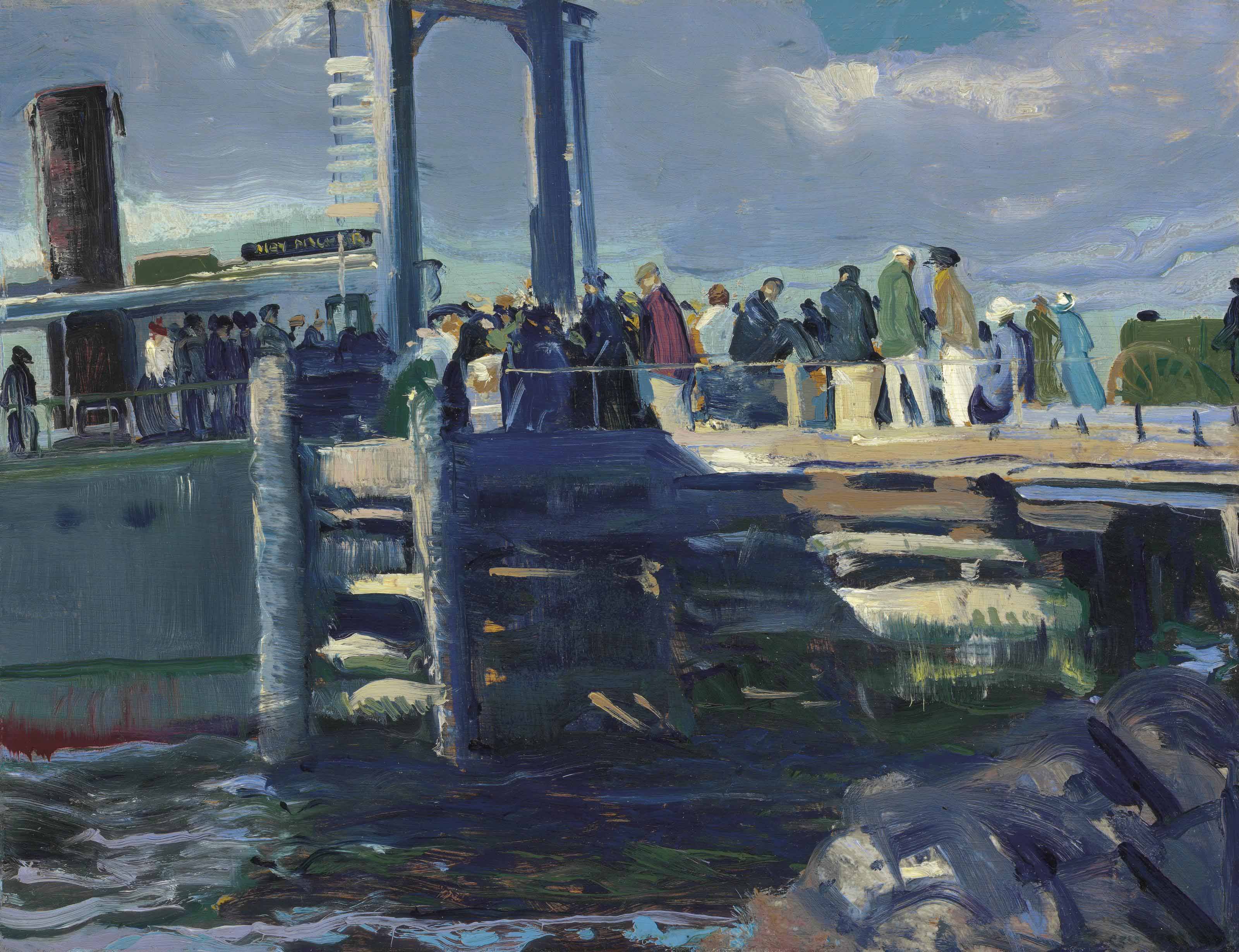 George Wesley Bellows (1882-1925) , The Dock | Christie's