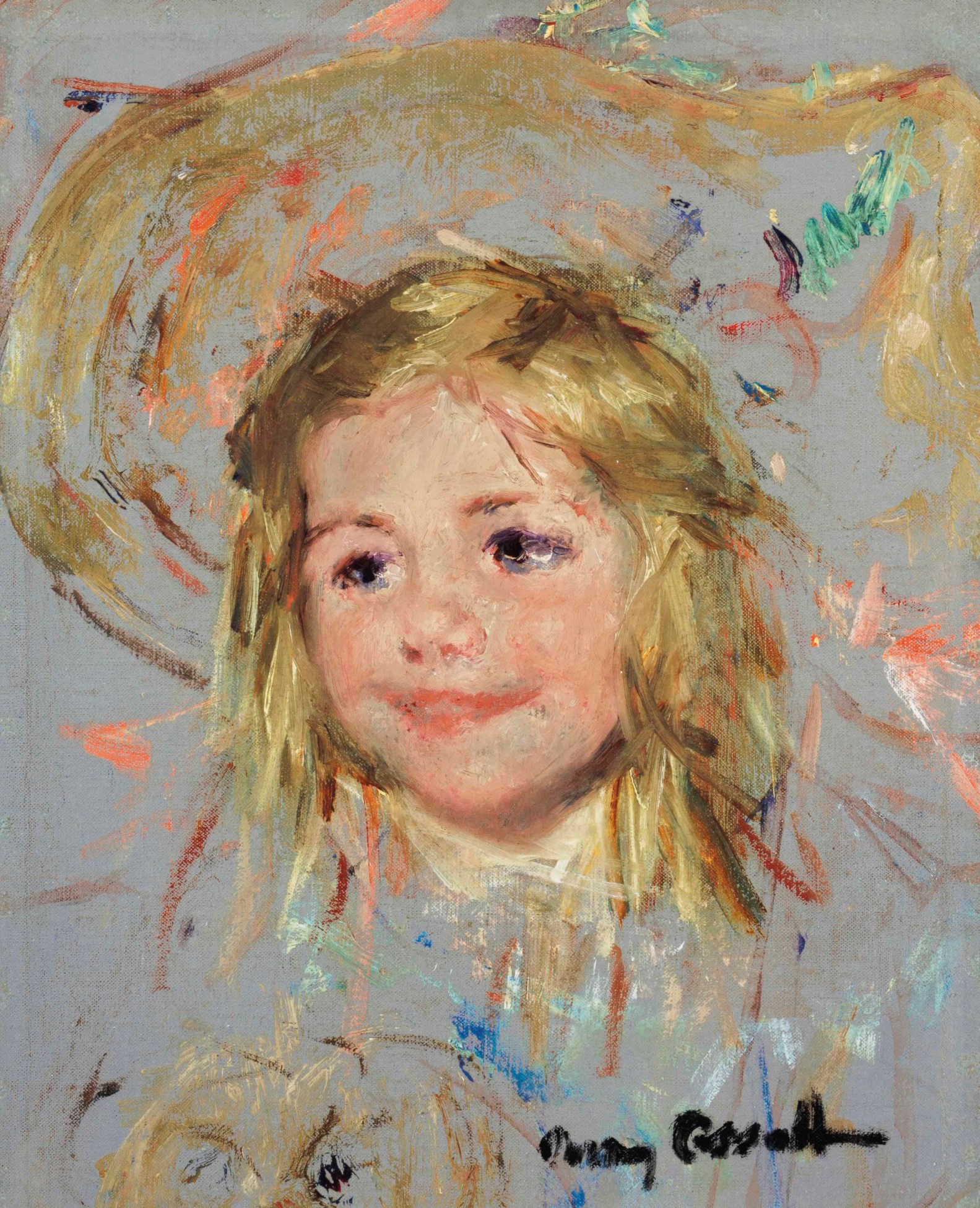 Mary Cassatt (1844-1926), Head of Smiling Child: A Study for 'Mother ...