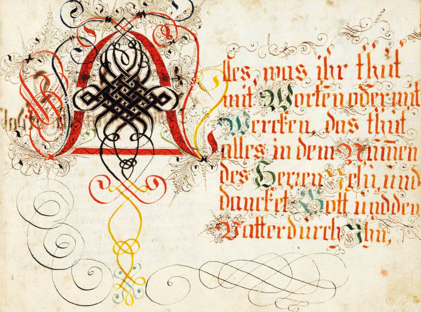 [CALLIGRAPHY-GERMAN.] German Calligraphic Manuscript. Augsburg: ca ...