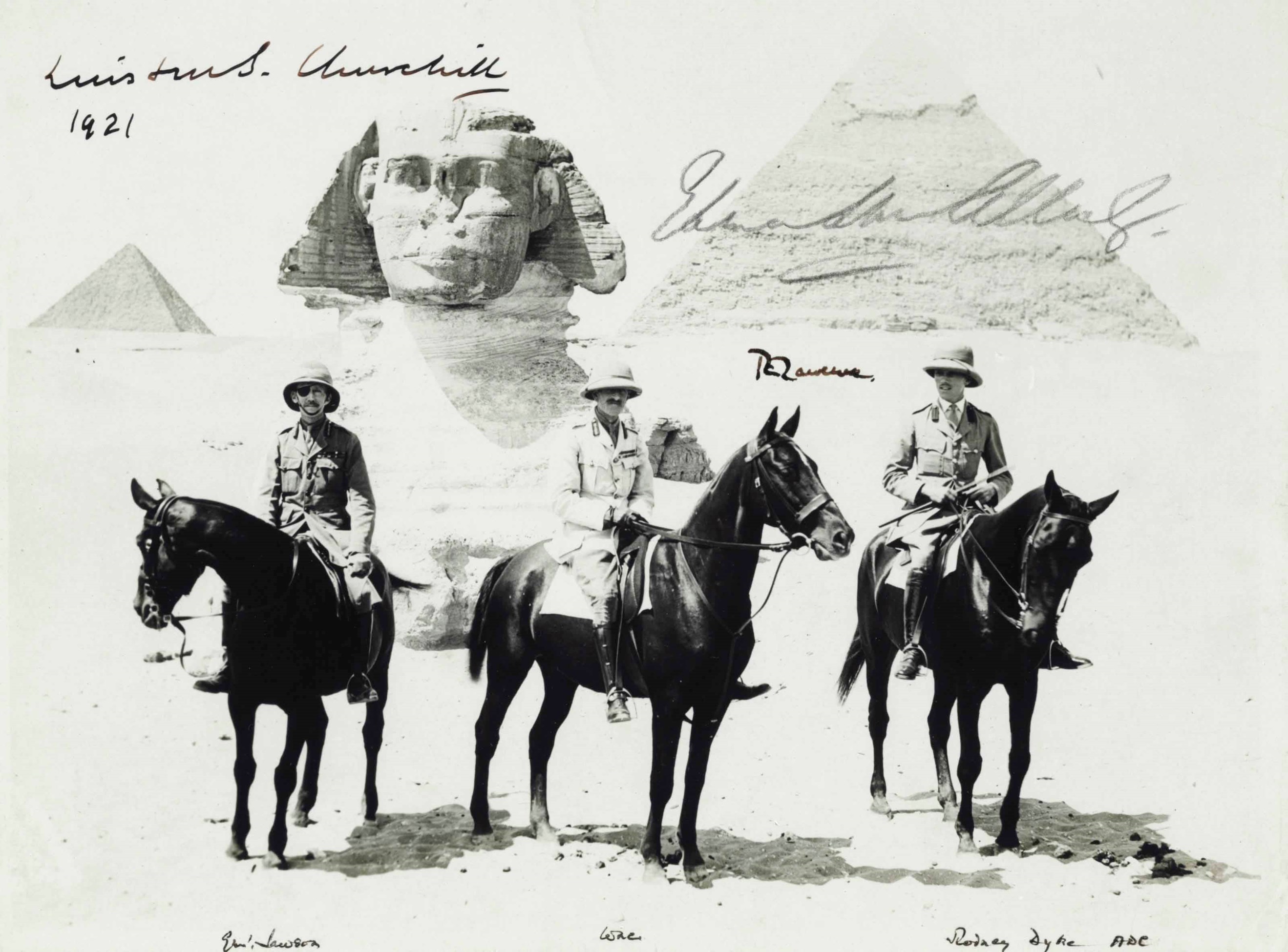 CHURCHILL, Winston S. Photograph signed (“Winston S. Churchill”), 1921 ...