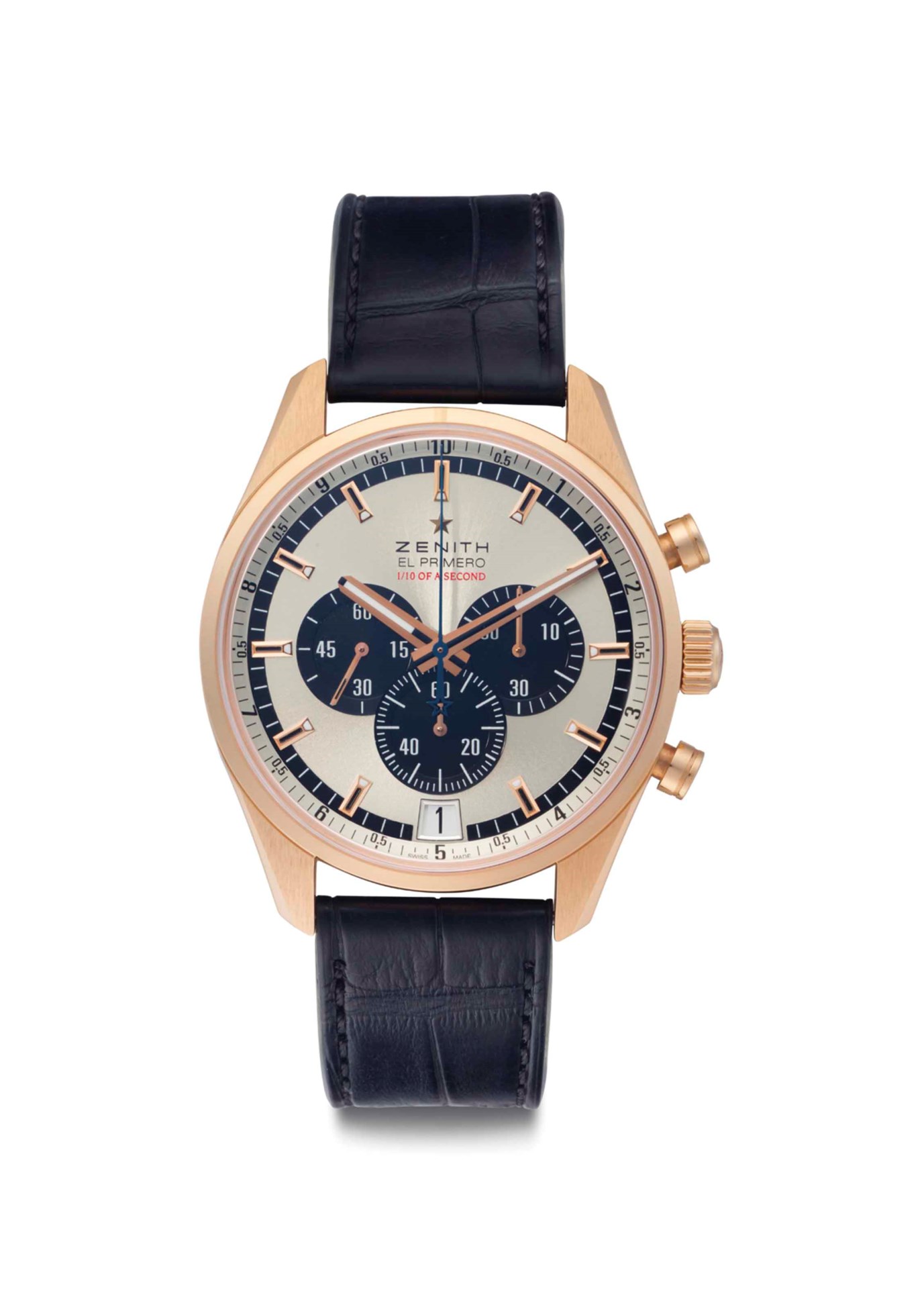 Zenith. A Limited Edition Fine, Rare and Large 18k Pink Gold Automatic ...