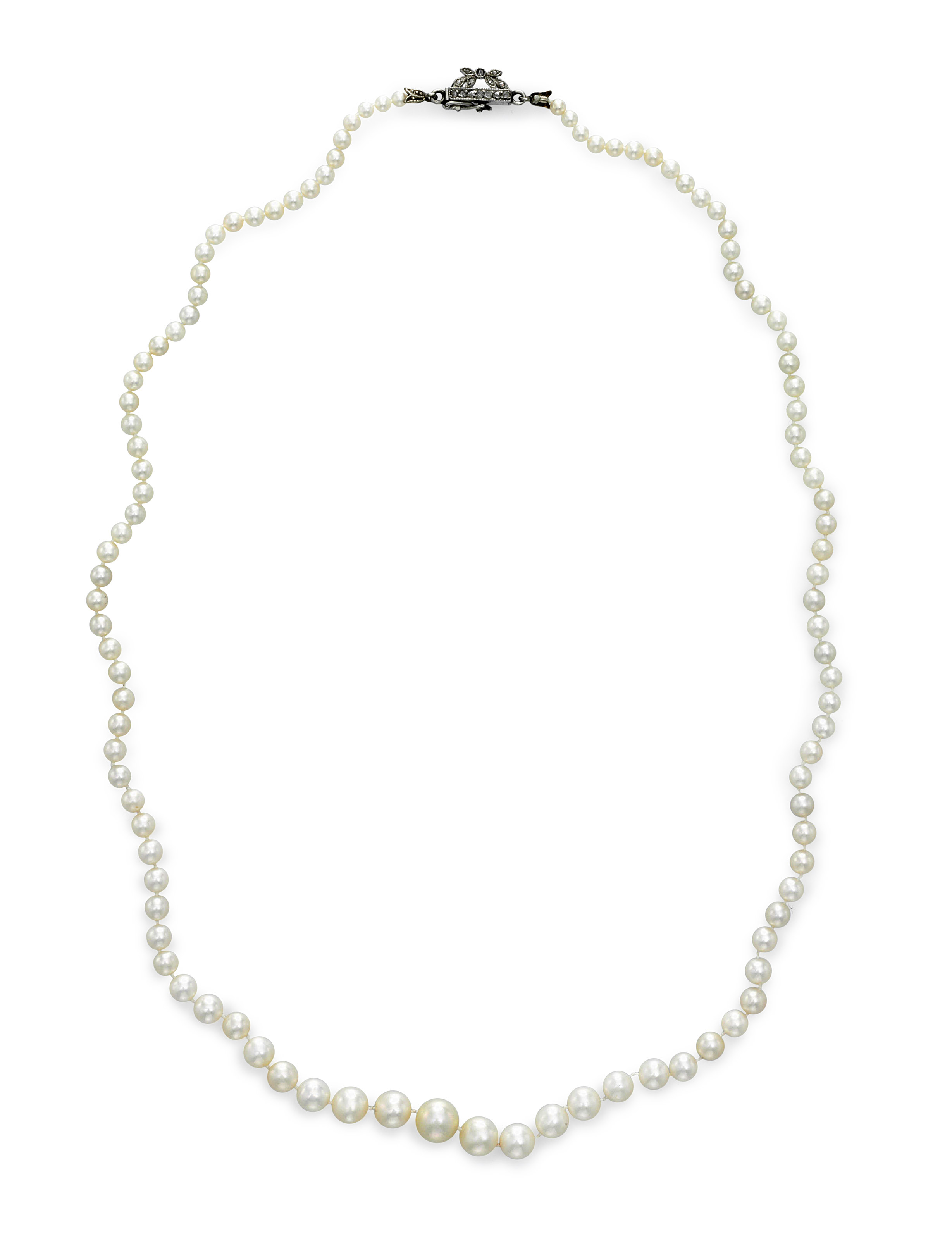 A SINGLE STRAND NATURAL PEARL NECKLACE WITH GIA CERTIFICATE, | Christie’s