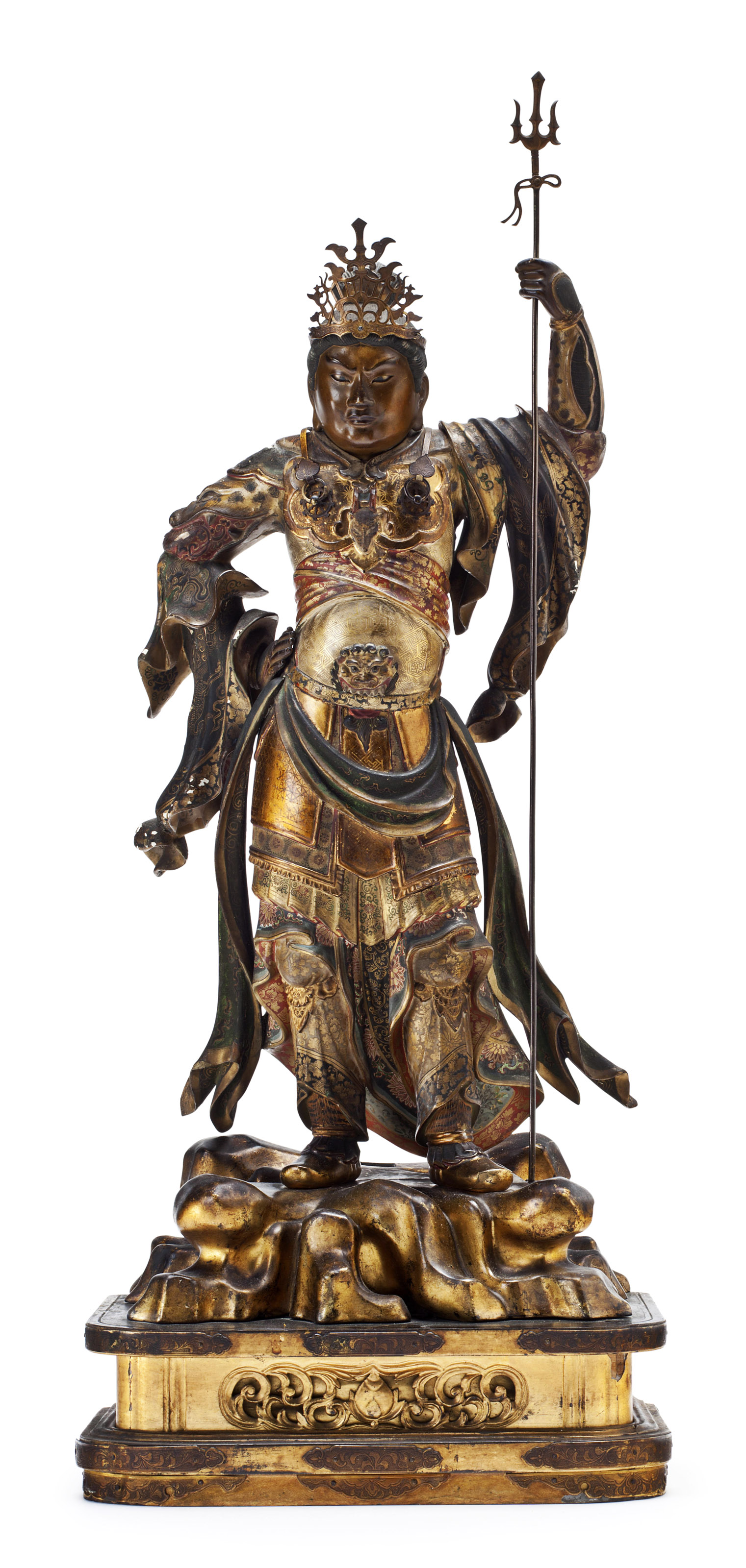 EDO PERIOD (18TH - 19TH CENTURY), A polychrome- and gilded-wood figure ...