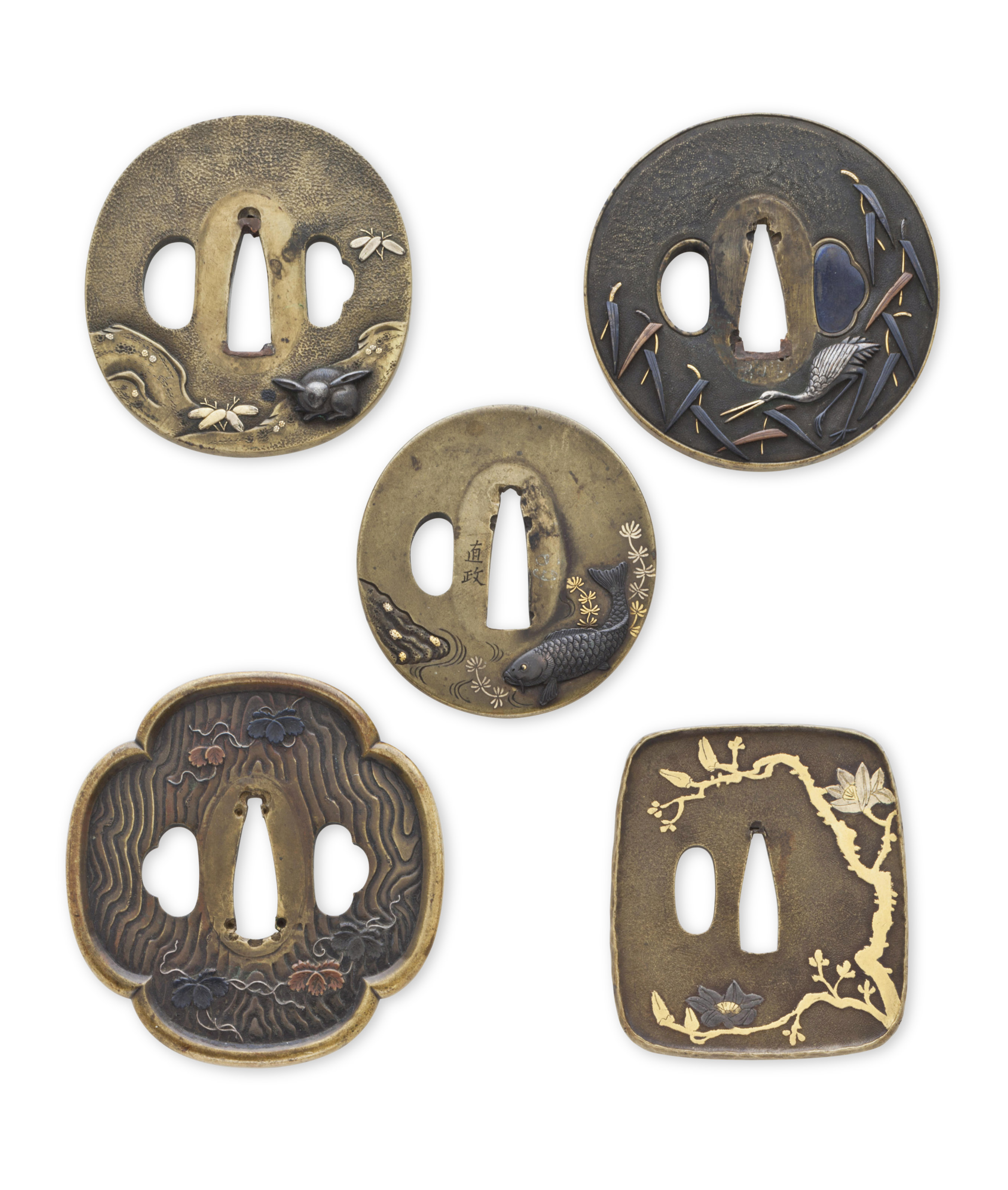 EDO PERIOD (19TH CENTURY), A group of five sot-metal tsuba | Christie’s