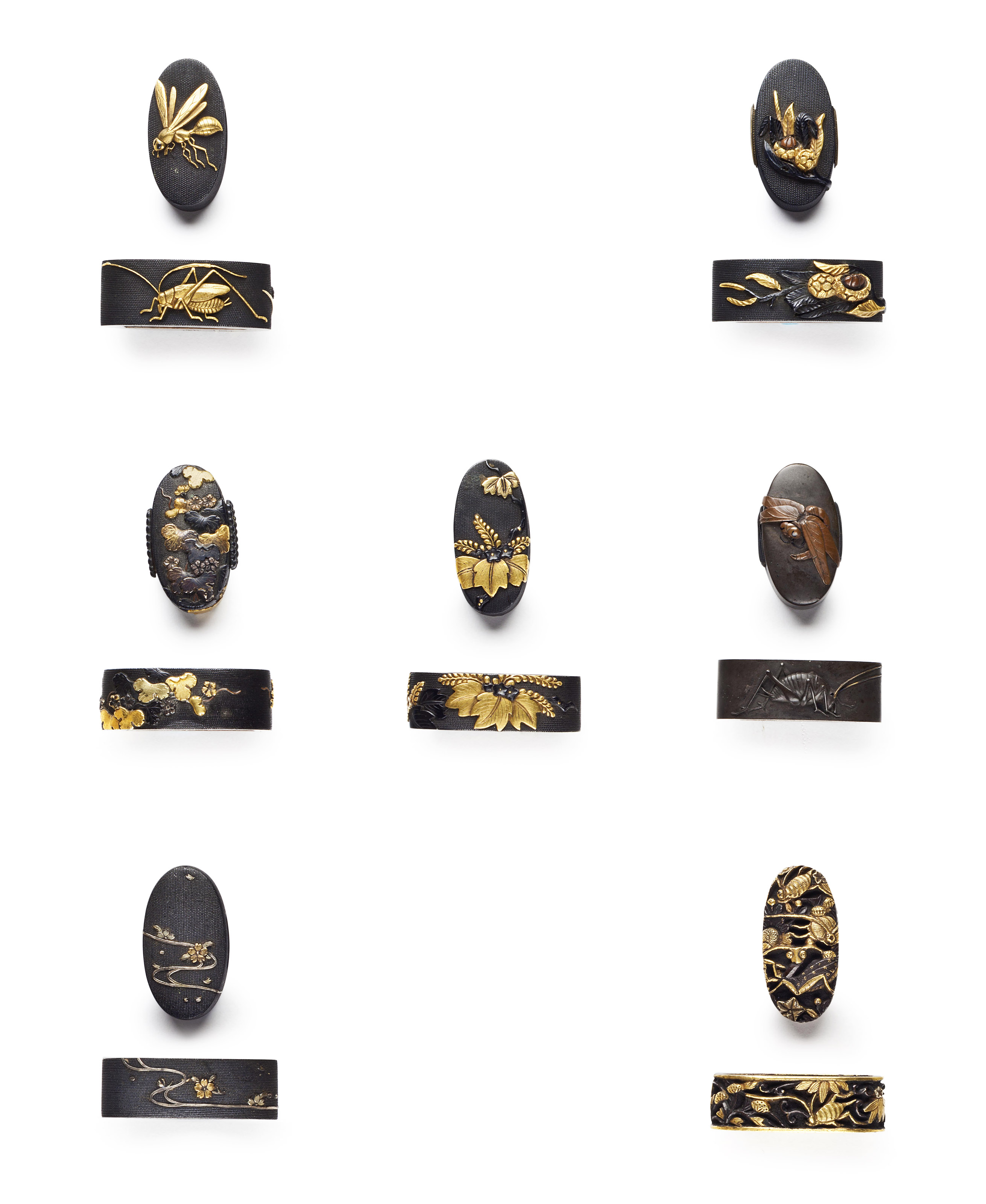 EDO PERIOD (19TH CENTURY), A group of seven sets of fuchi-kashira | Christie’s