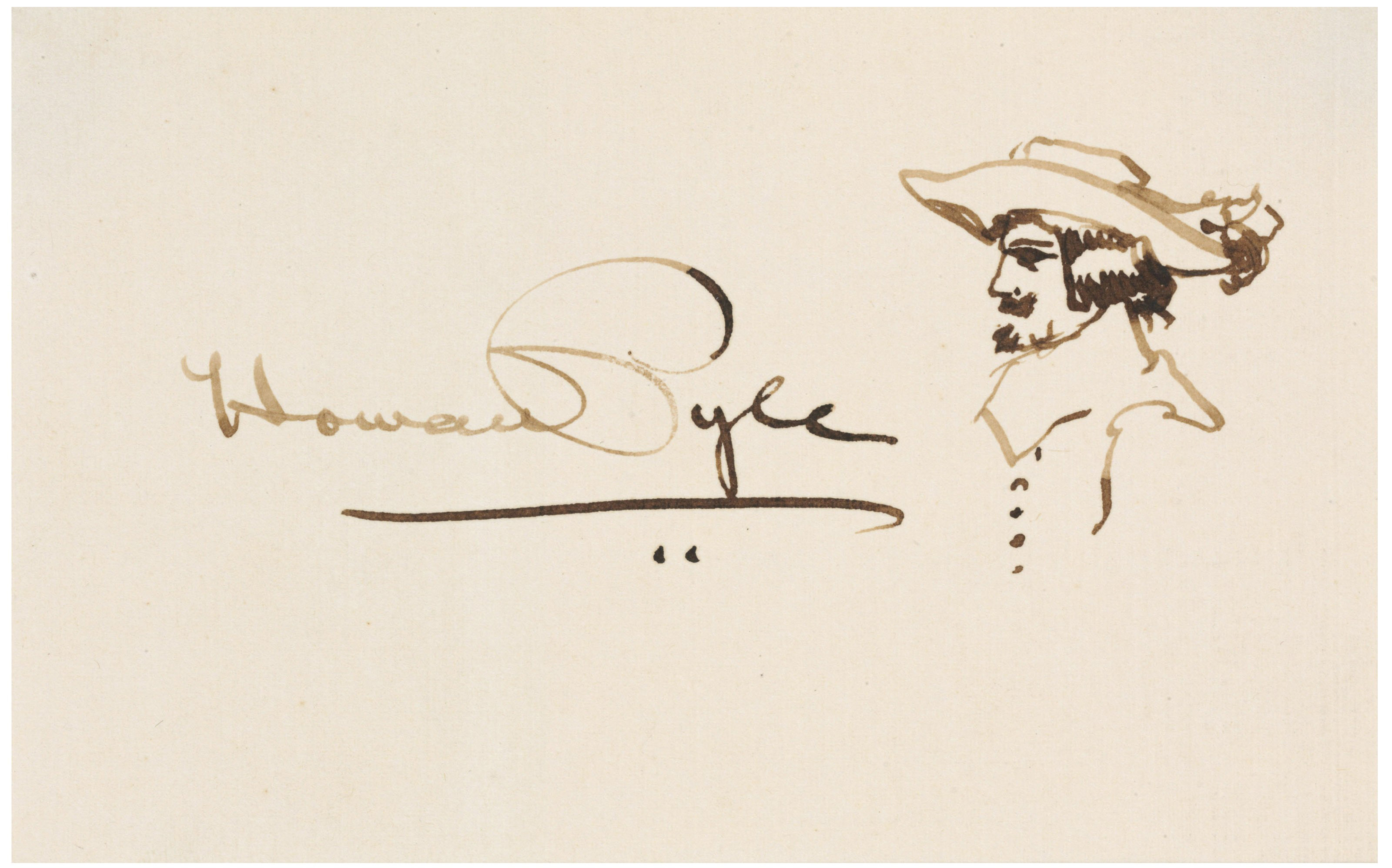 Artist's Autograph with Sketch, Howard Pyle (1853-1911) | Christie’s