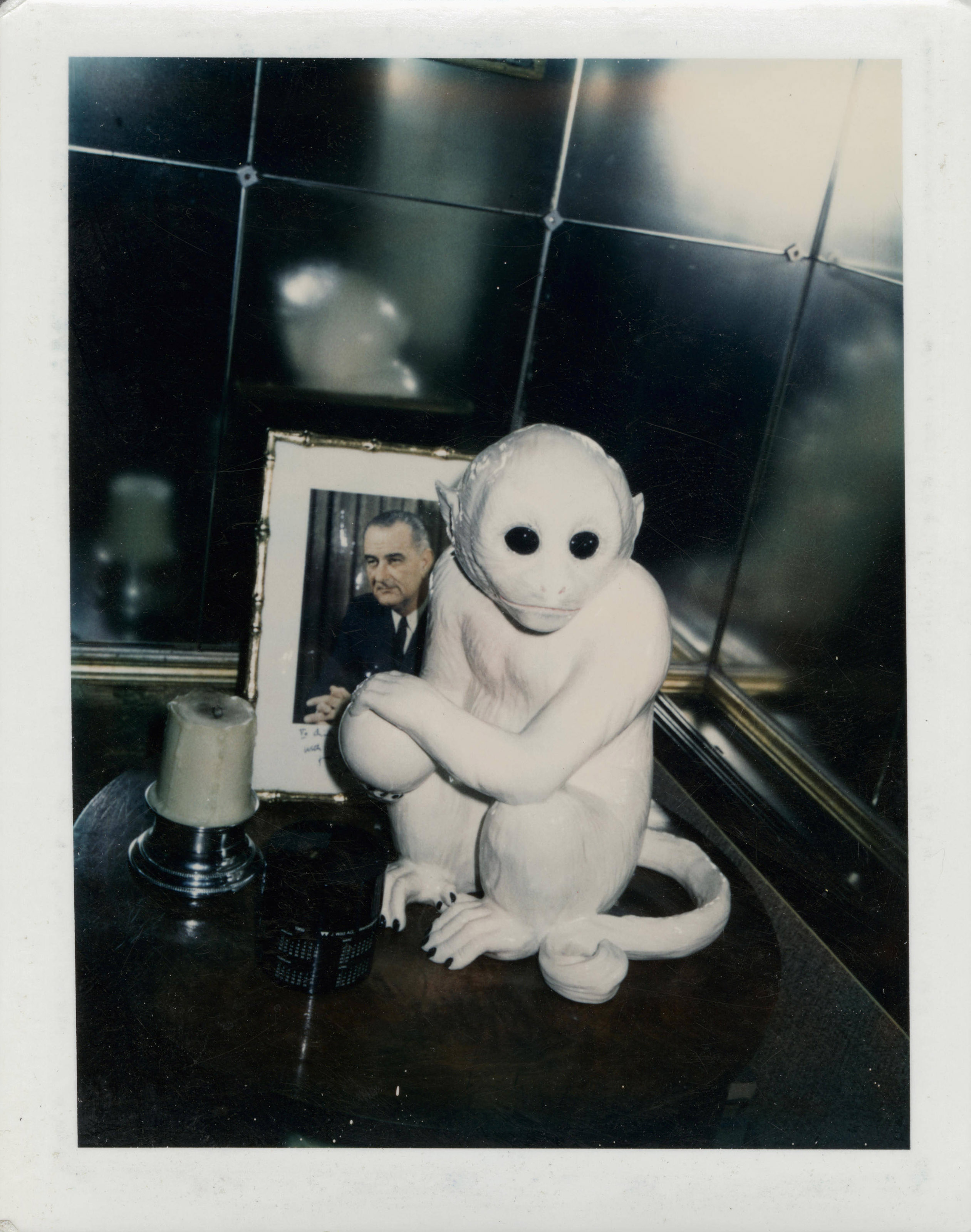 Plaster Monkey with Photo of Lyndon Johnson, ANDY WARHOL (1928-1987 ...