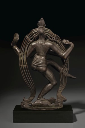 A RARE AND HIGHLY IMPORTANT BRONZE FIGURE OF SHIVA GANGADHARA NATARAJA ...