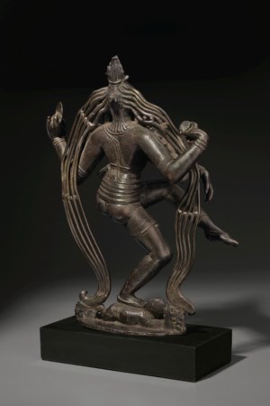 A RARE AND HIGHLY IMPORTANT BRONZE FIGURE OF SHIVA GANGADHARA NATARAJA ...