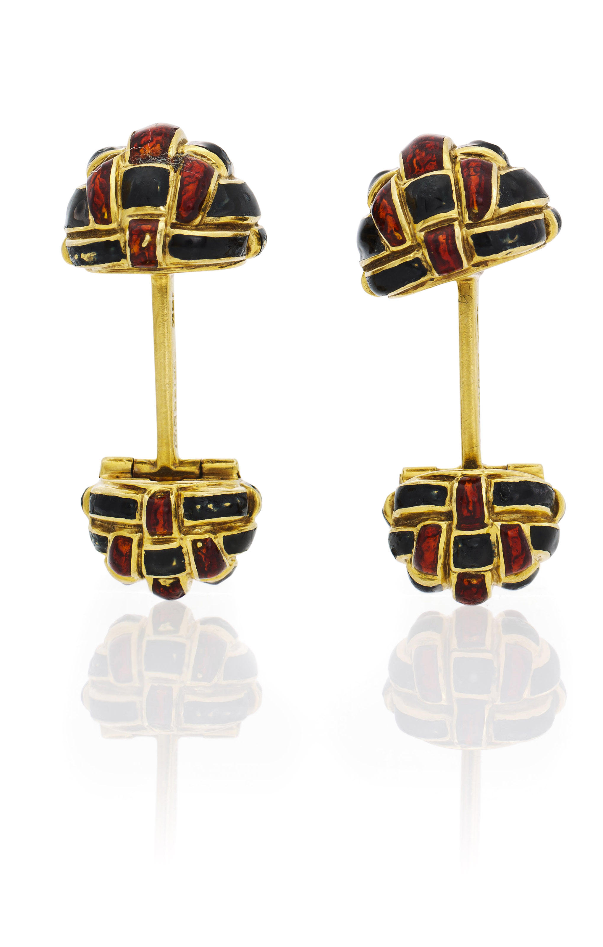DAVID WEBB ENAMEL AND GOLD CUFFLINKS, | Christie’s