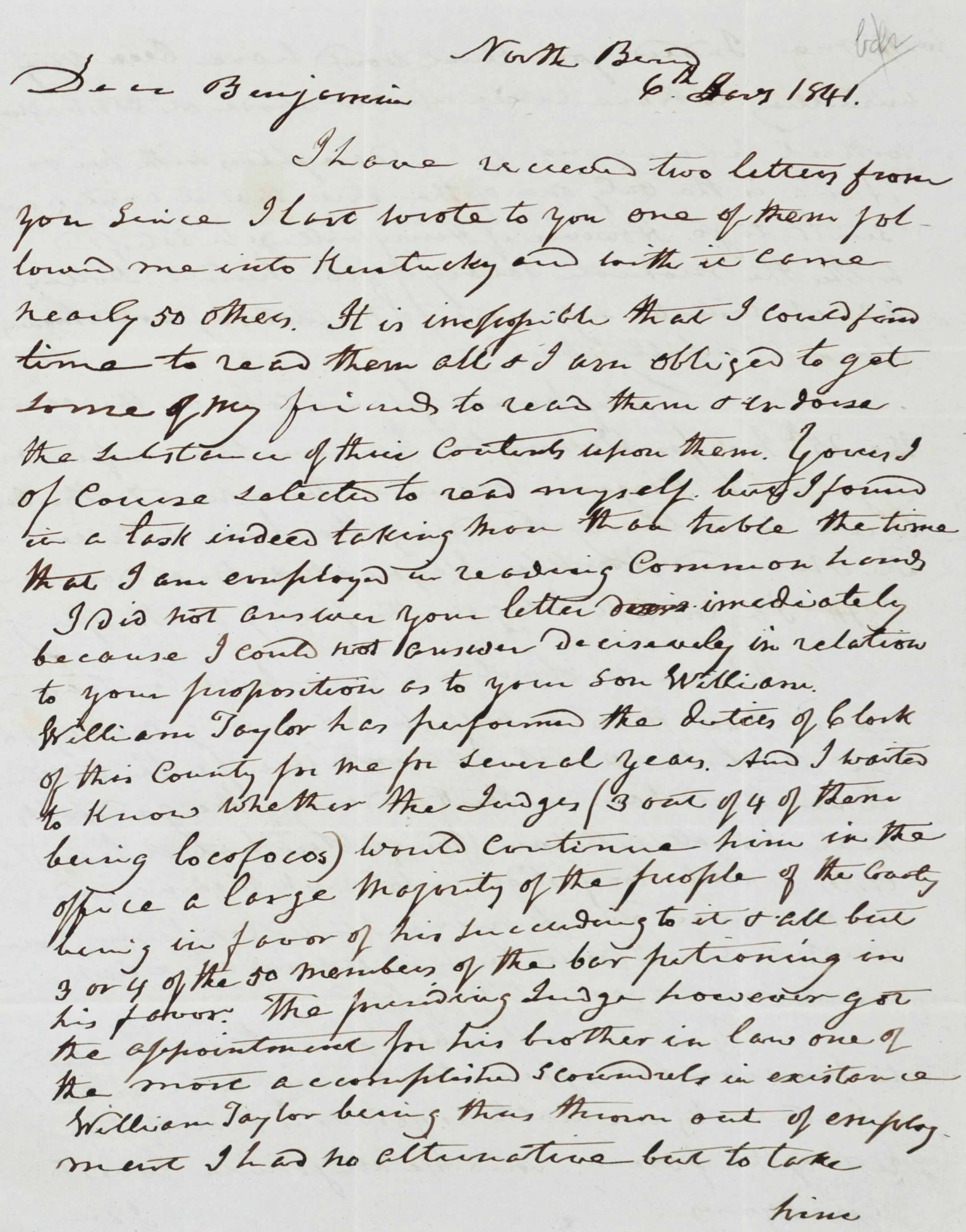 HARRISON, William Henry. HARRISON, William H. Autograph letter signed ...