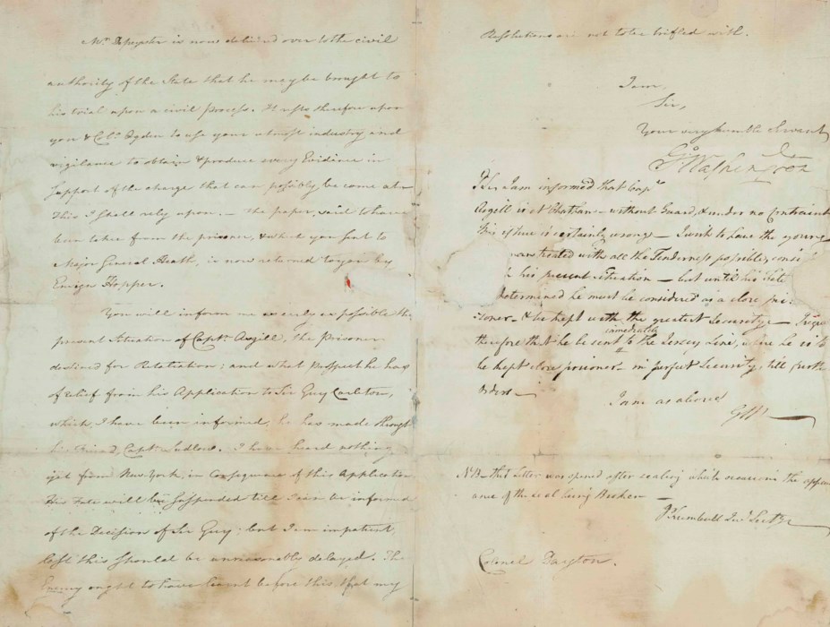 WASHINGTON, George. Letter signed (“G:o Washington”), as Commander-in ...